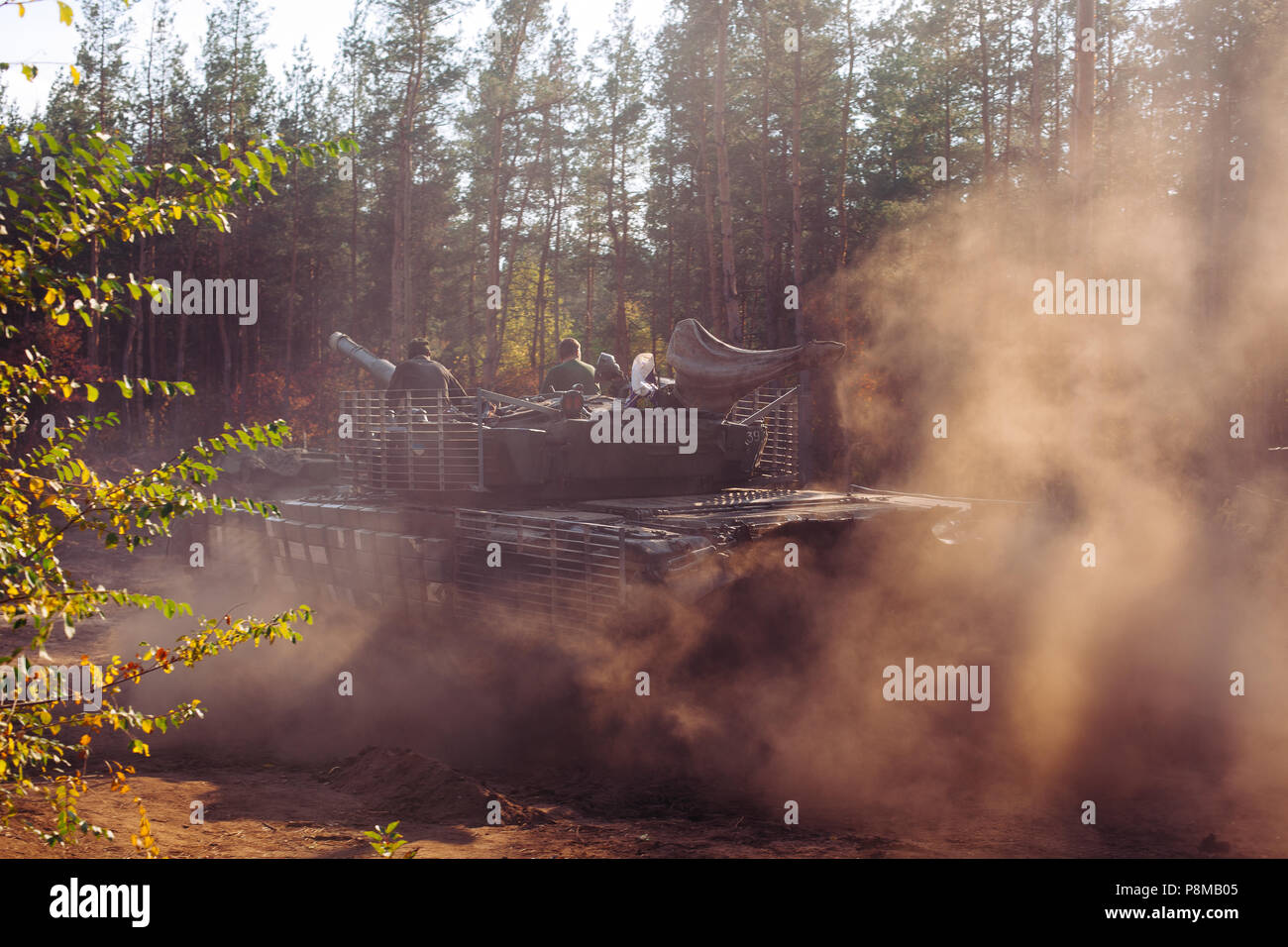 tank in a real war on donbass Stock Photo - Alamy