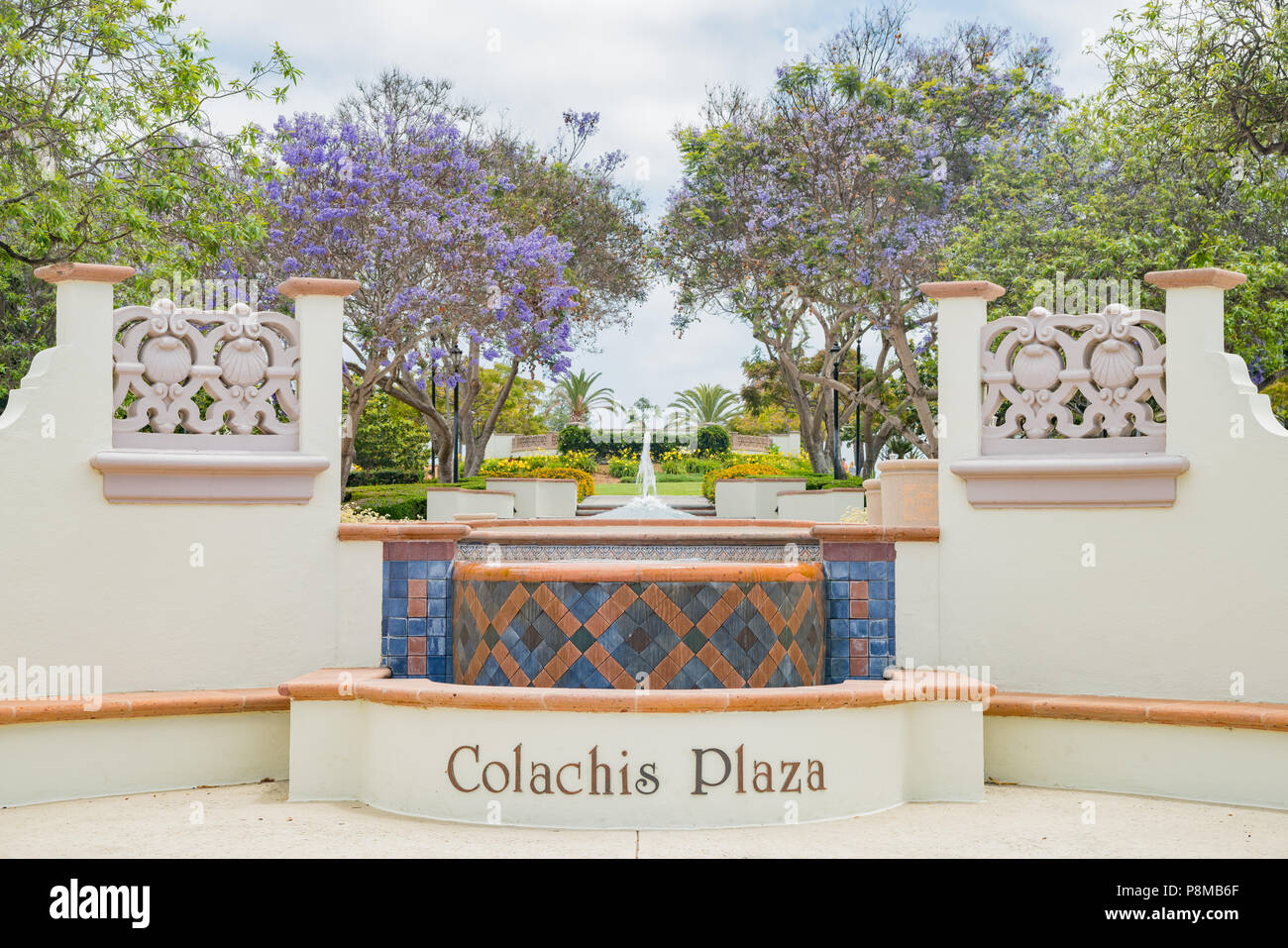 San Diego, JUN 27: Beautiful Colachis Plaza of University of San Diego ...