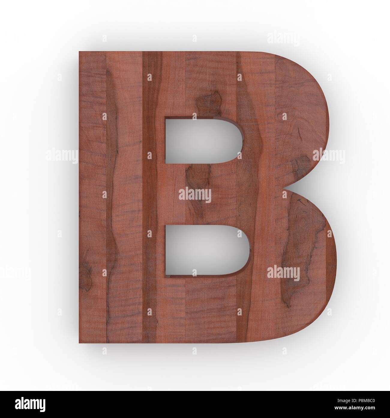 Wooden letter B isolated on white background Stock Photo - Alamy