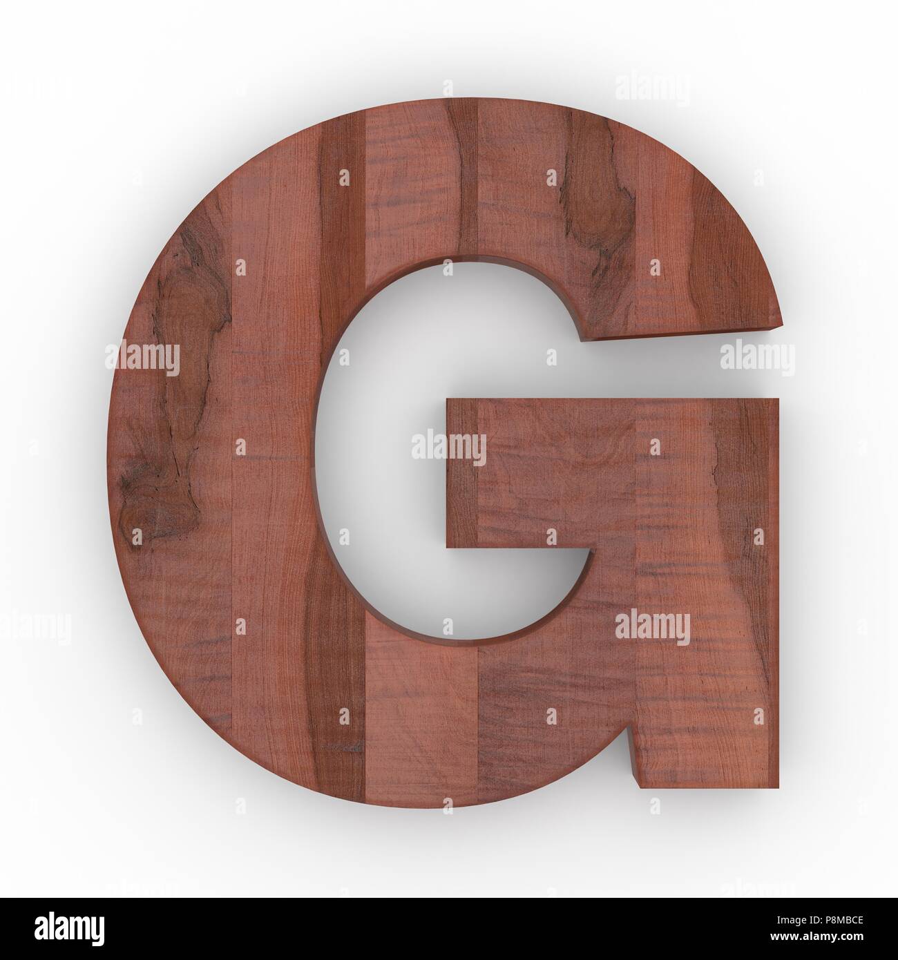 Wooden letter G isolated on white background Stock Photo - Alamy