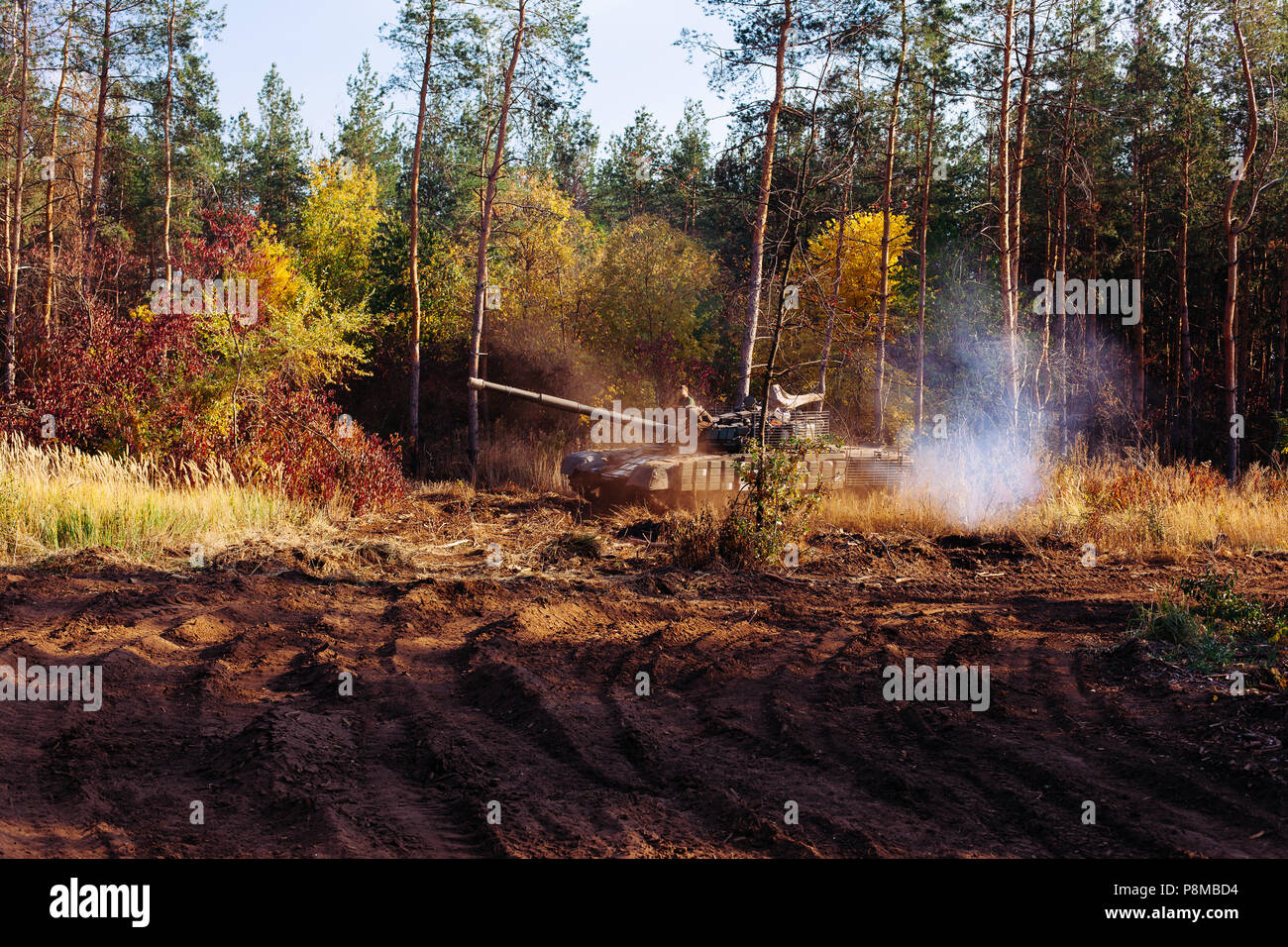 tank in a real war on donbass Stock Photo - Alamy