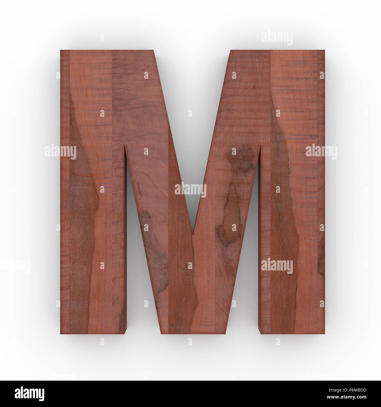 Wooden letter M isolated on white background Stock Photo - Alamy