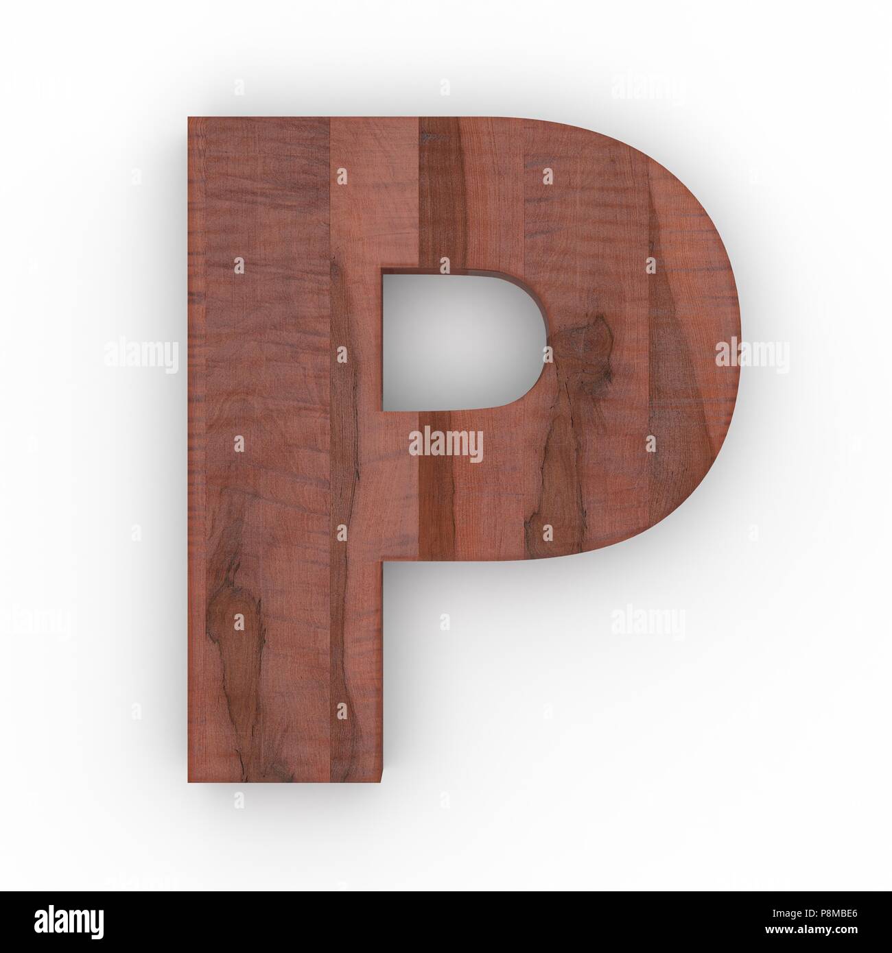 Wooden letter P isolated on white background Stock Photo - Alamy