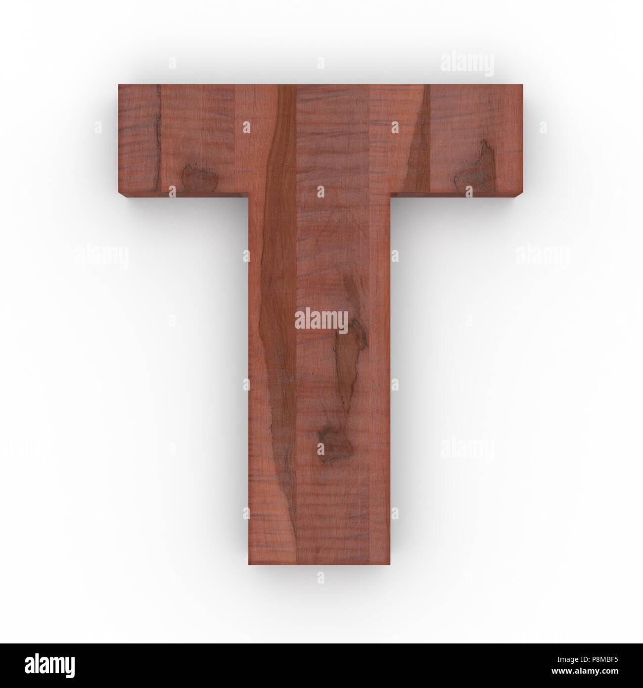 Wooden letter T isolated on white background Stock Photo - Alamy