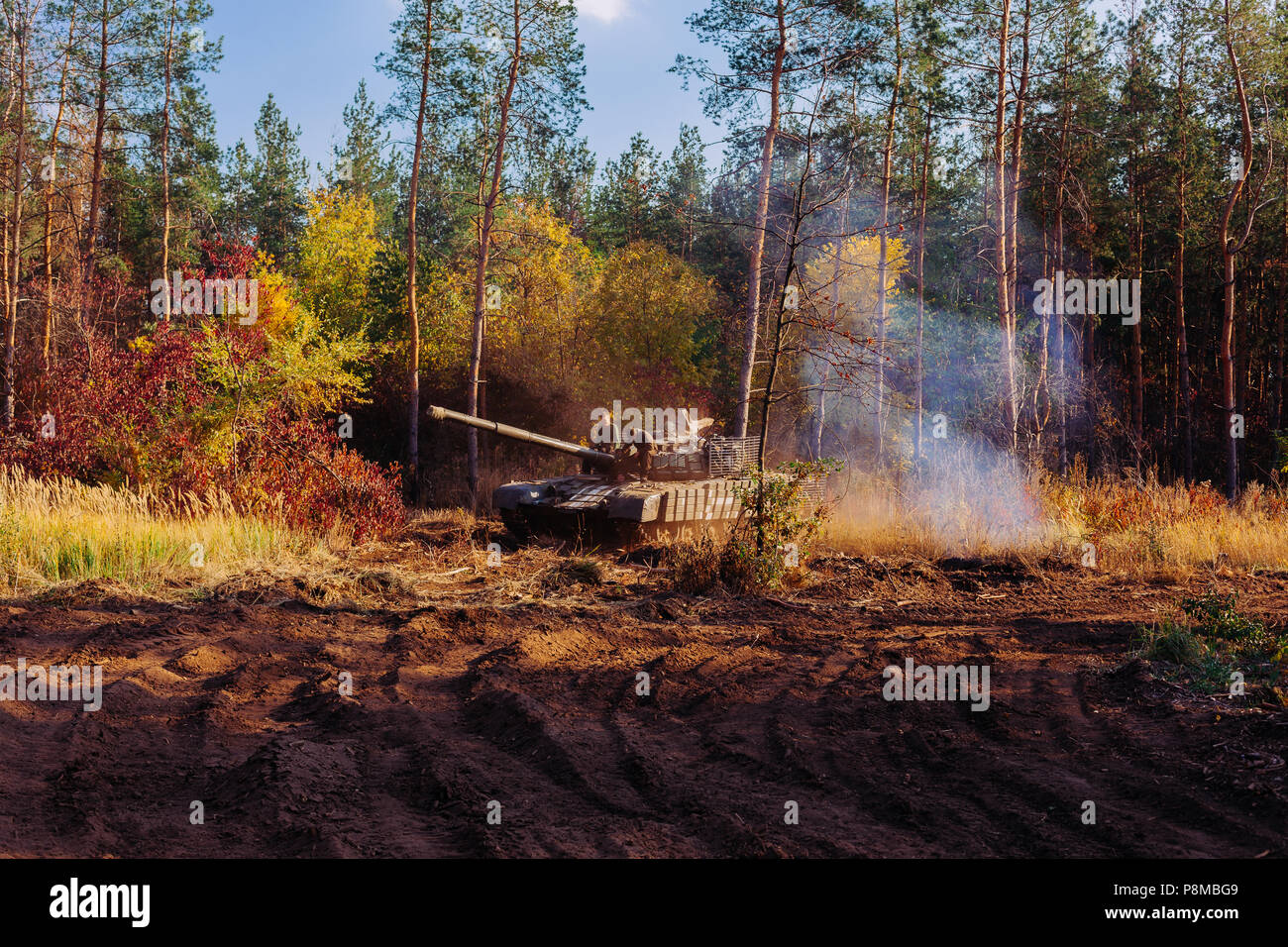 tank in a real war on donbass Stock Photo - Alamy