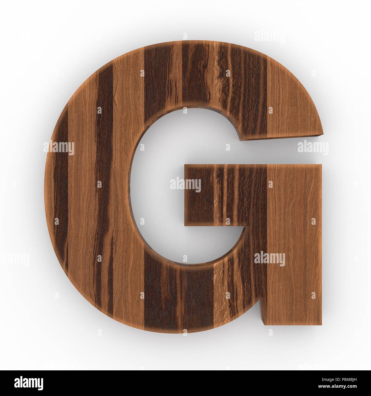 Wooden letter G isolated on white background Stock Photo - Alamy