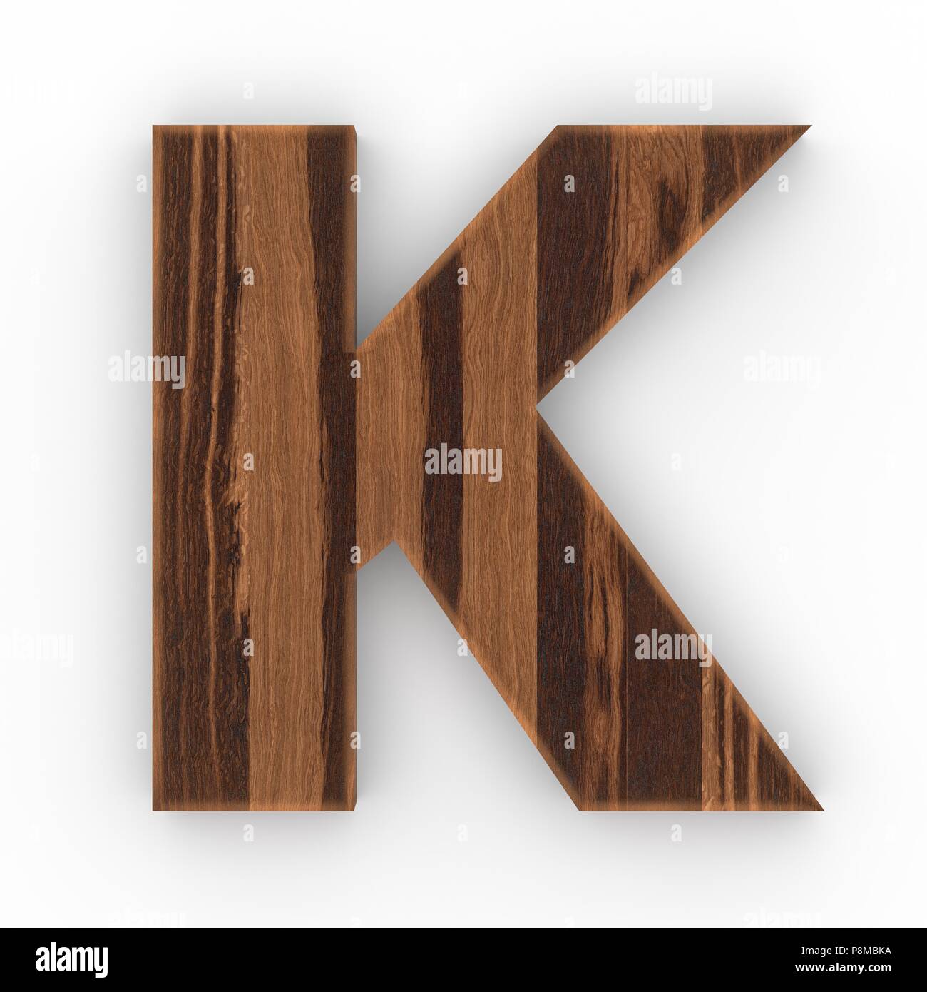 Wooden letter K isolated on white background Stock Photo - Alamy