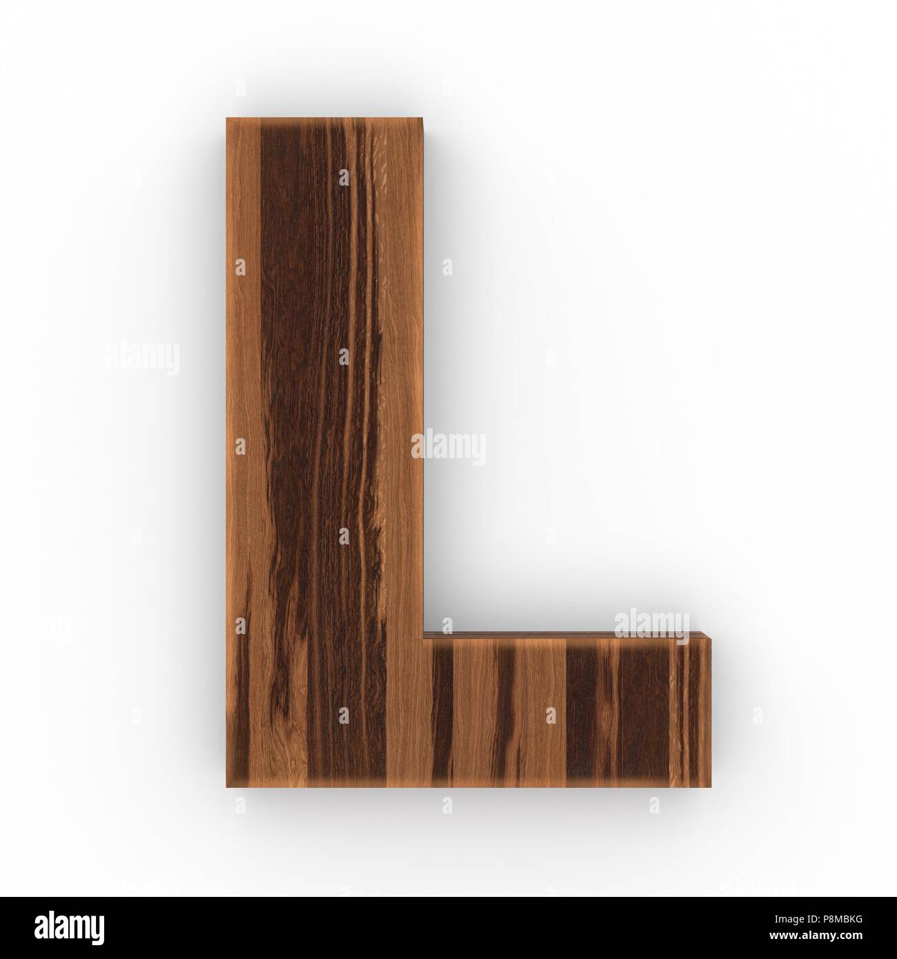 Wooden letter L isolated on white background Stock Photo - Alamy