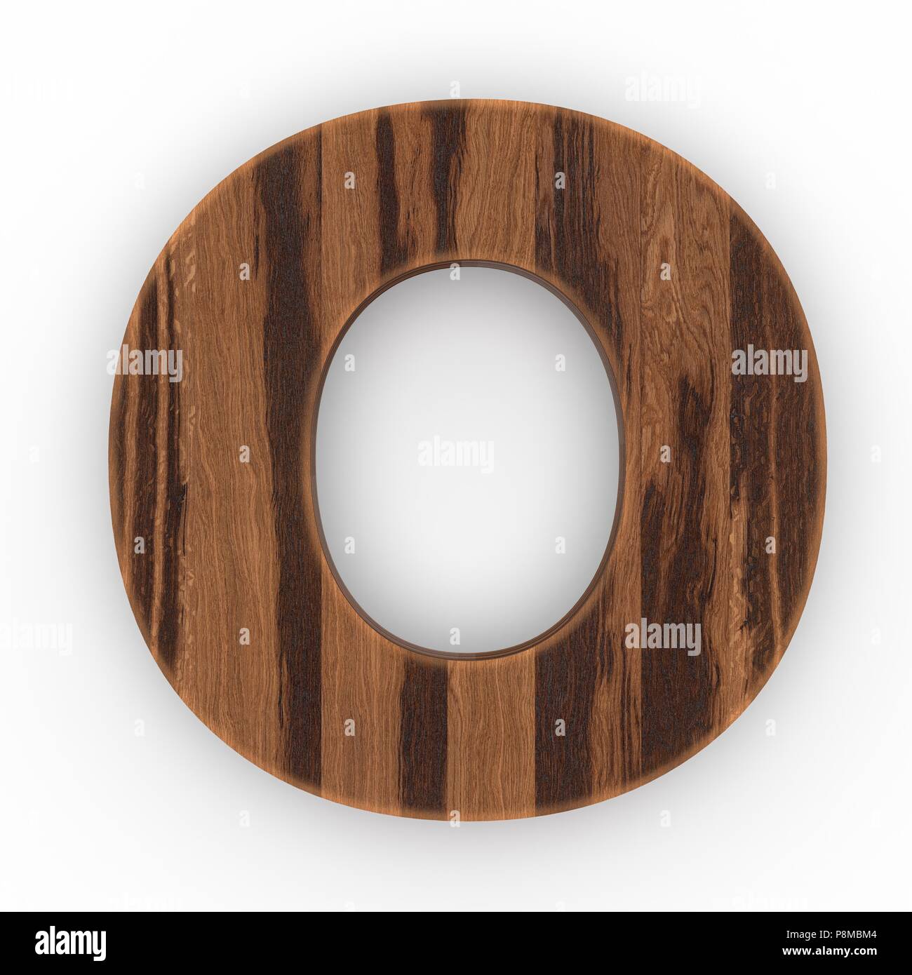 Wooden letter O isolated on white background Stock Photo - Alamy
