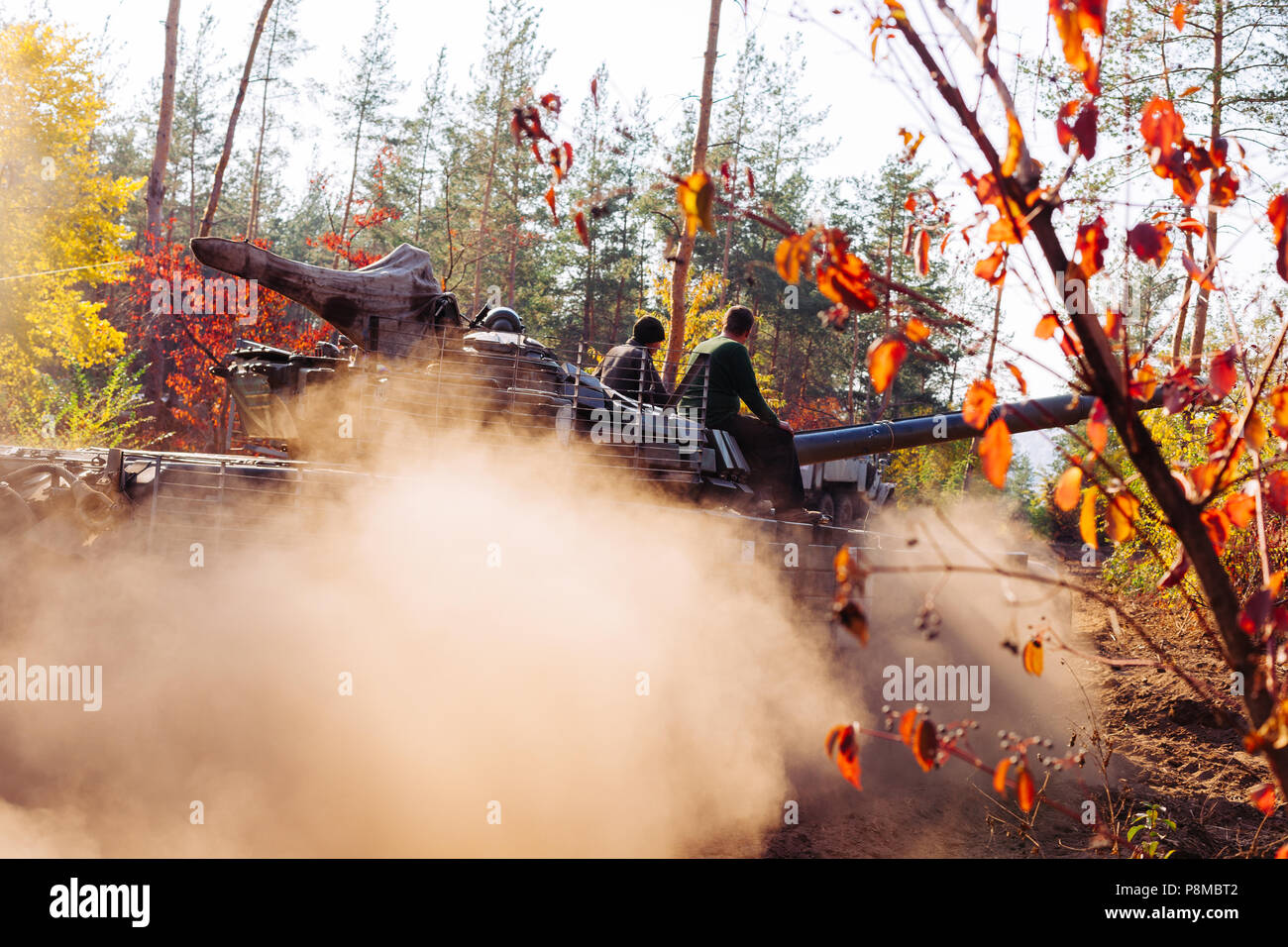 tank in a real war on donbass Stock Photo - Alamy