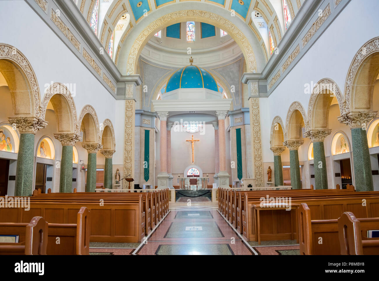San Diego, JUN 27: Interior view of the Immaculata church of University ...