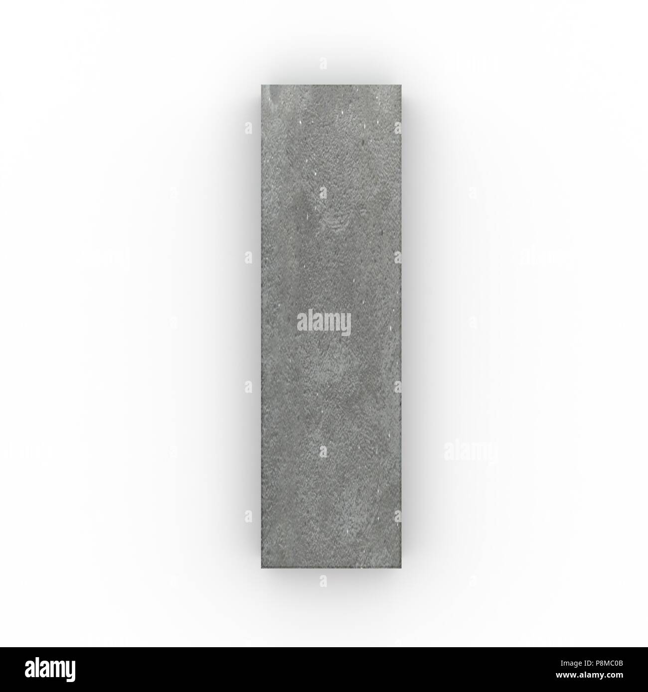 Concrete letter I isolated on white background Stock Photo - Alamy