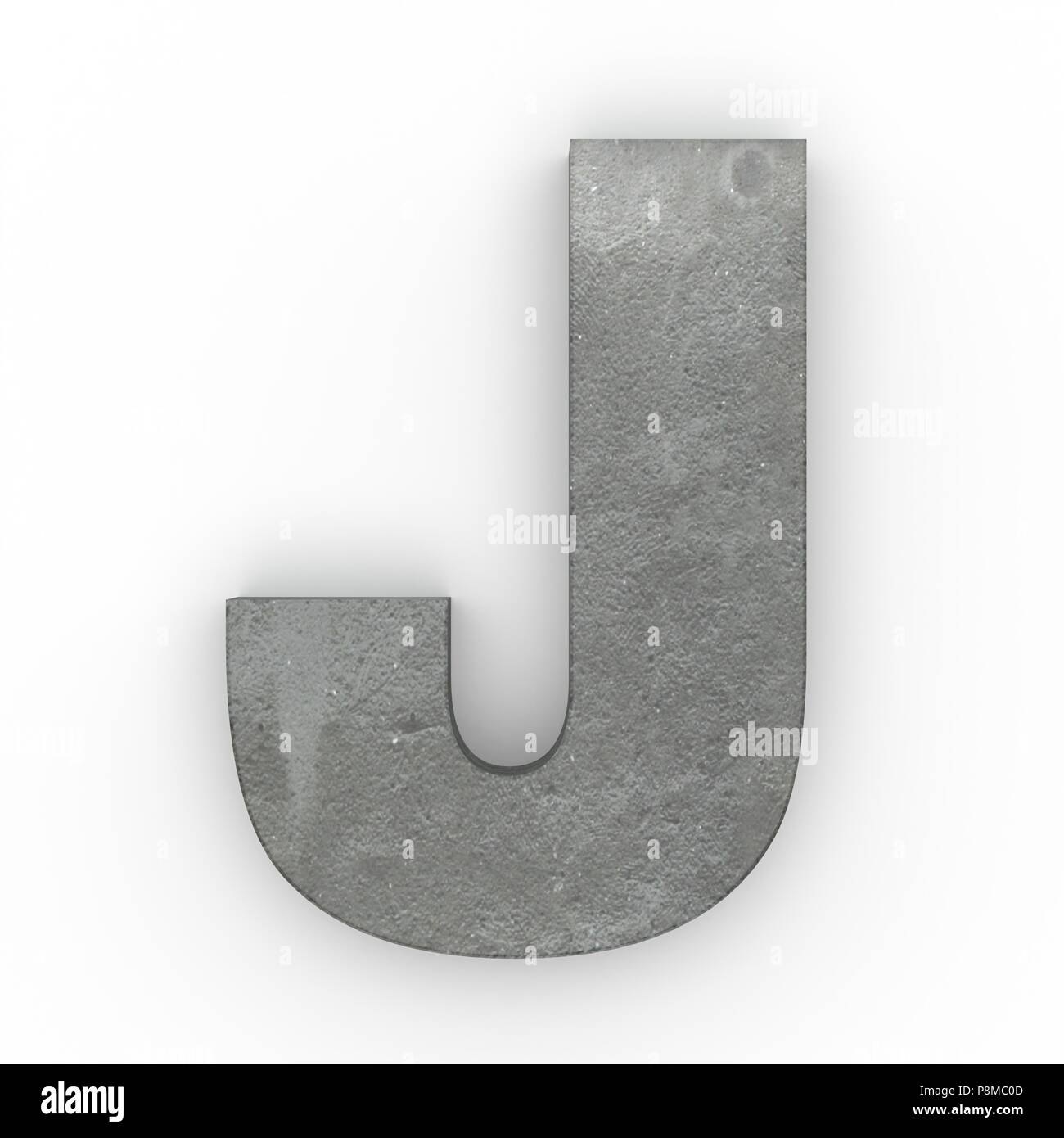 Concrete letter J isolated on white background Stock Photo - Alamy