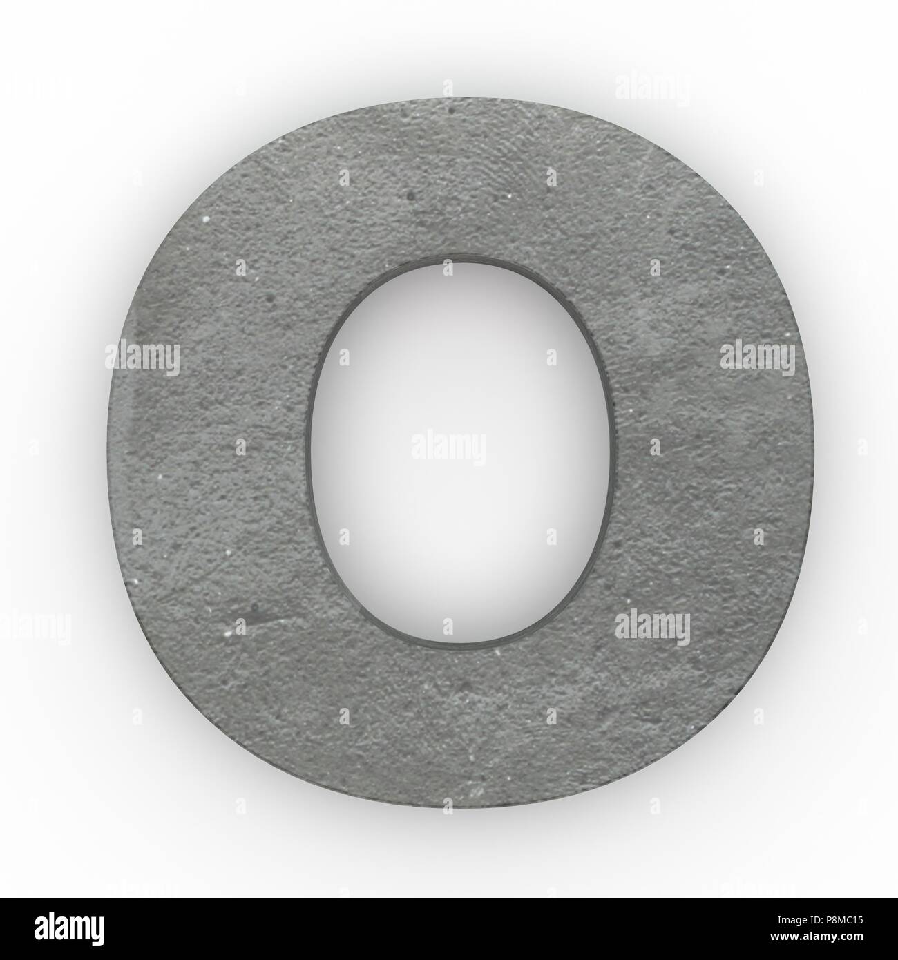 Concrete letter O isolated on white background Stock Photo - Alamy
