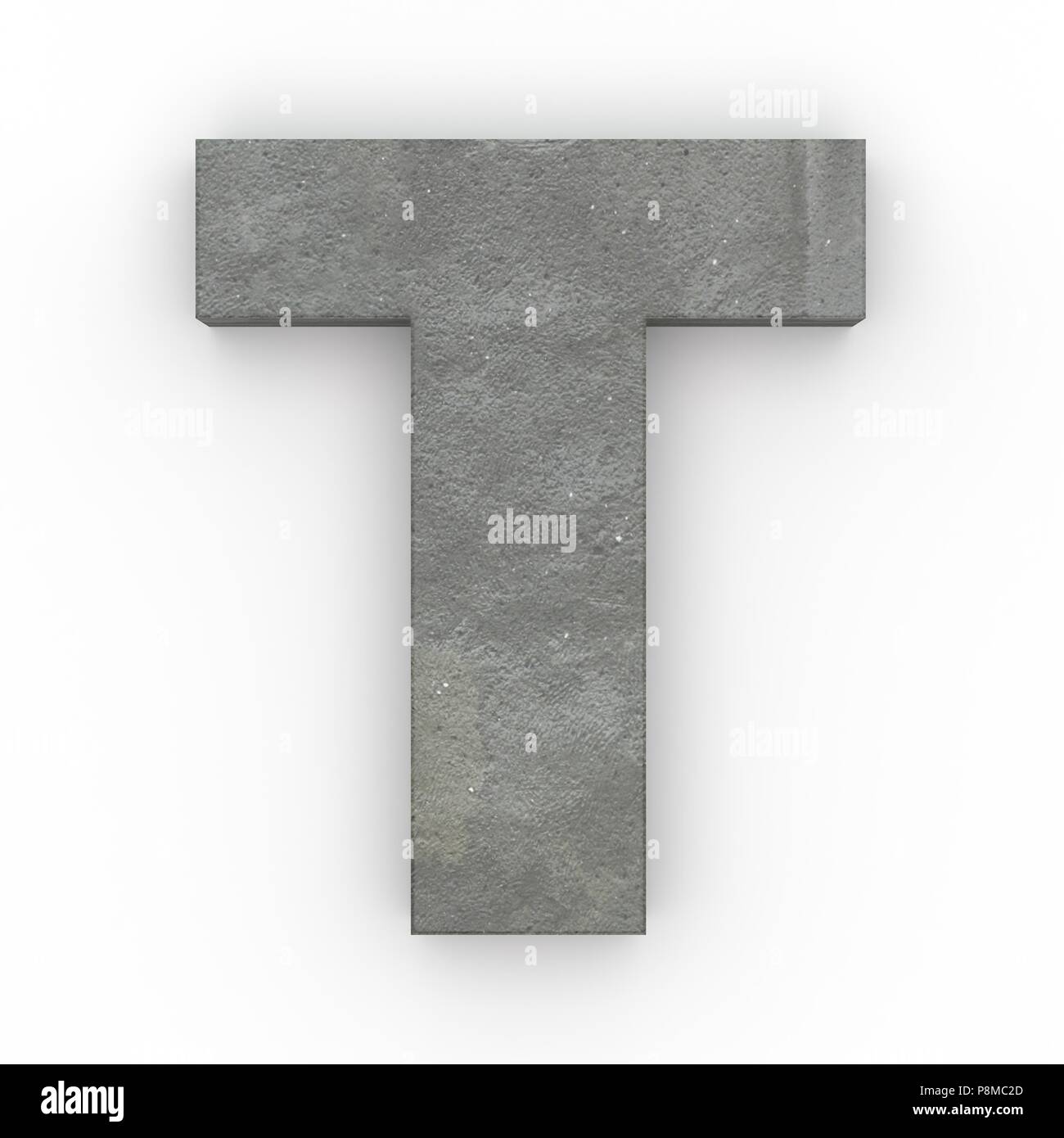 Concrete letter T isolated on white background Stock Photo - Alamy
