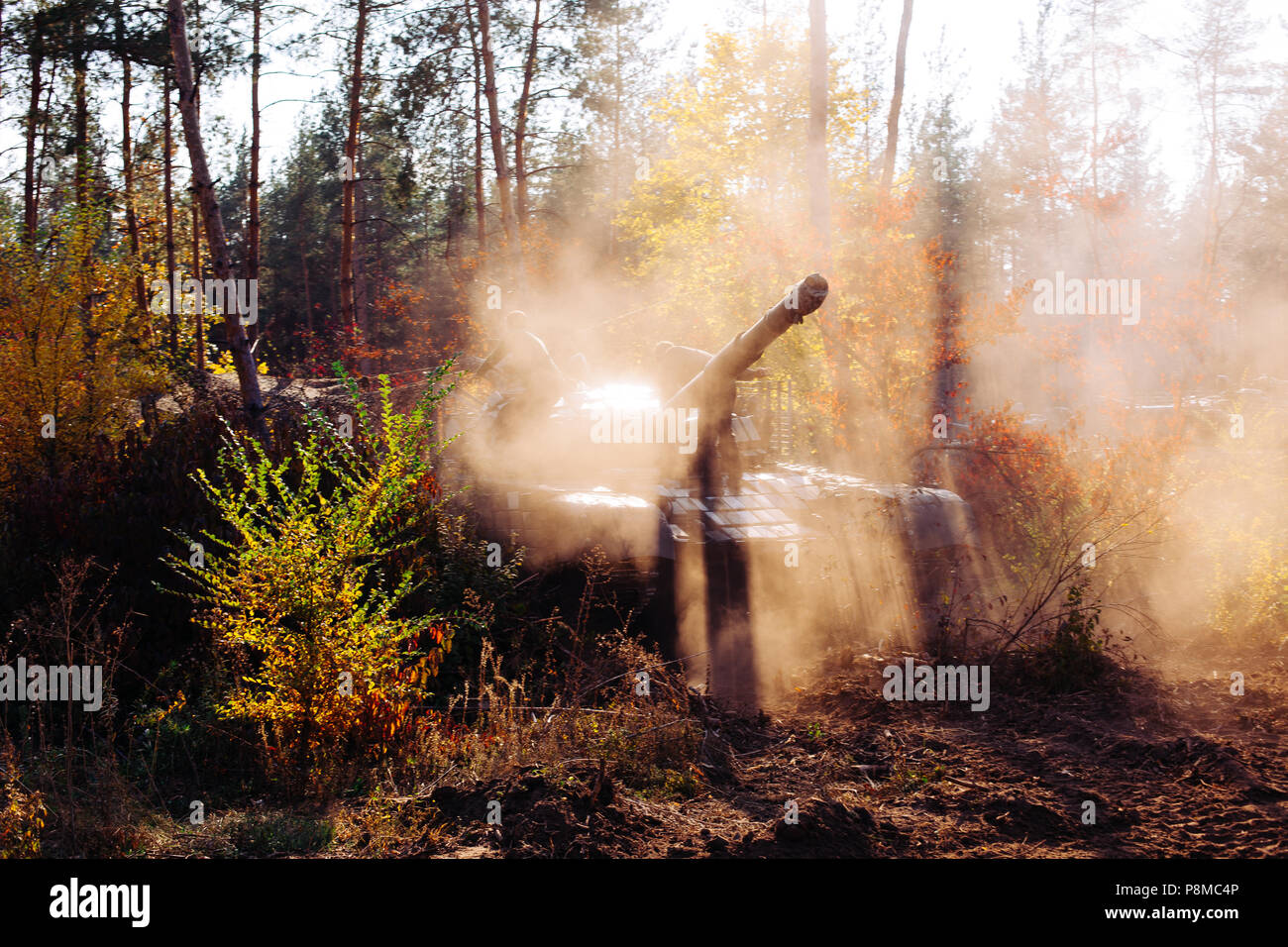 tank in a real war on donbass Stock Photo - Alamy