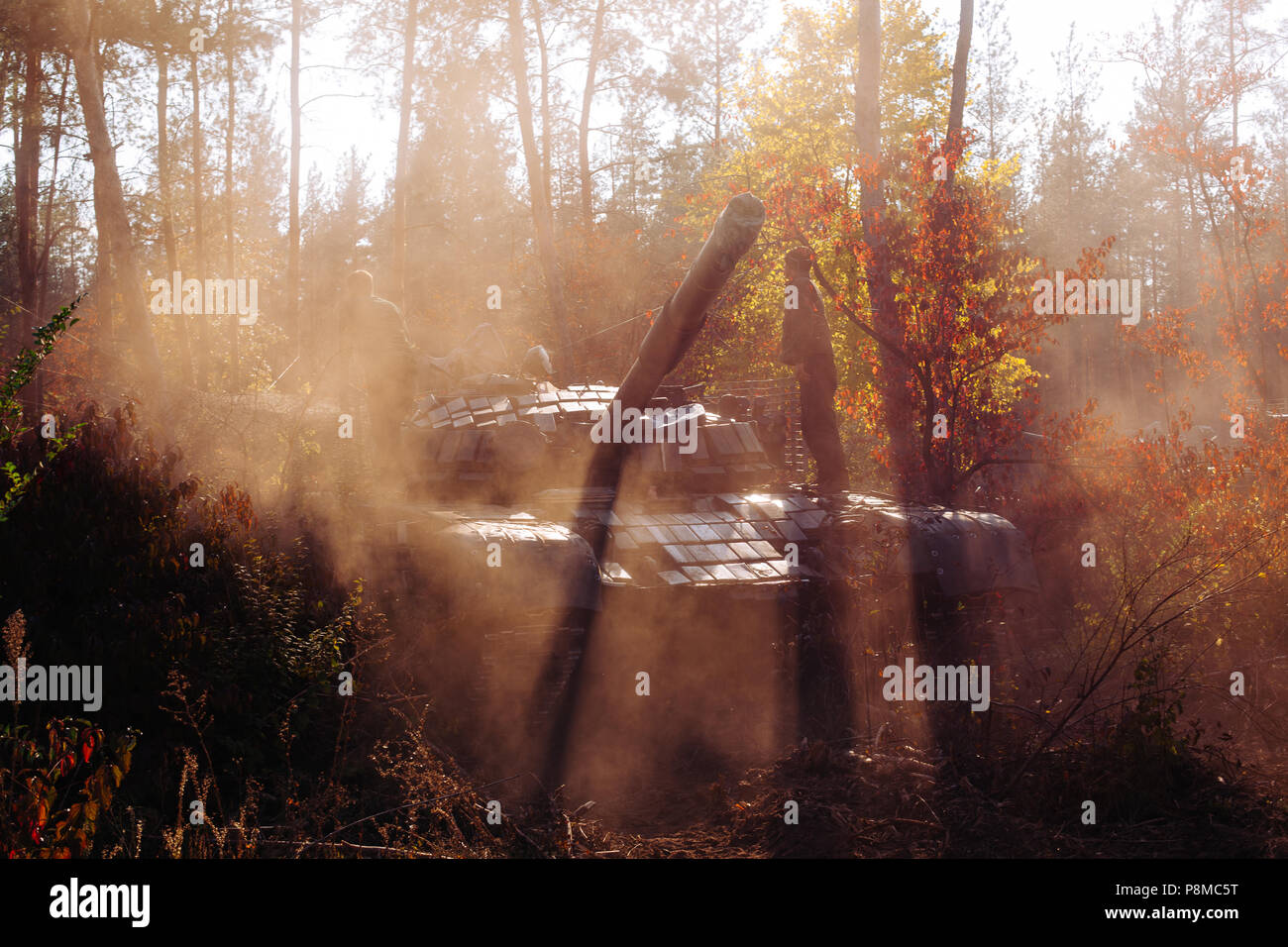 tank in a real war on donbass Stock Photo - Alamy