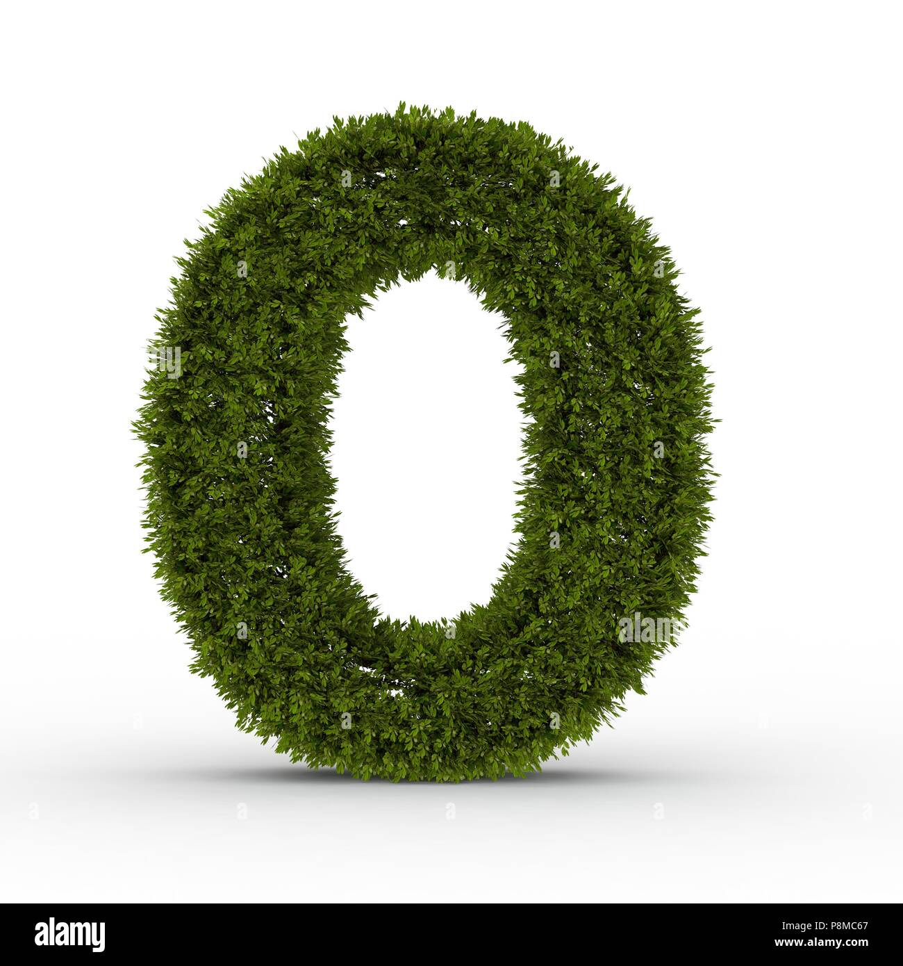 Gras letter O isolated on white background Stock Photo - Alamy