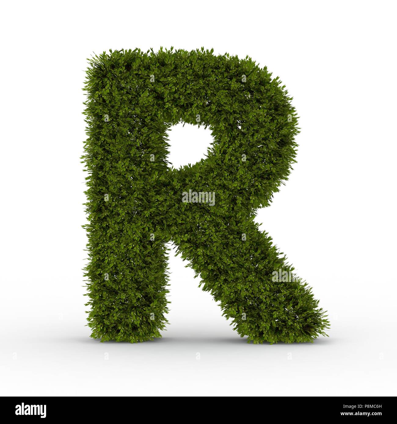 Gras letter R isolated on white background Stock Photo - Alamy