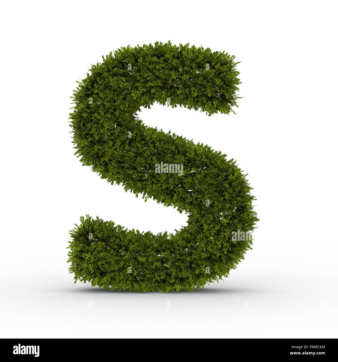 Gras letter S isolated on white background Stock Photo - Alamy