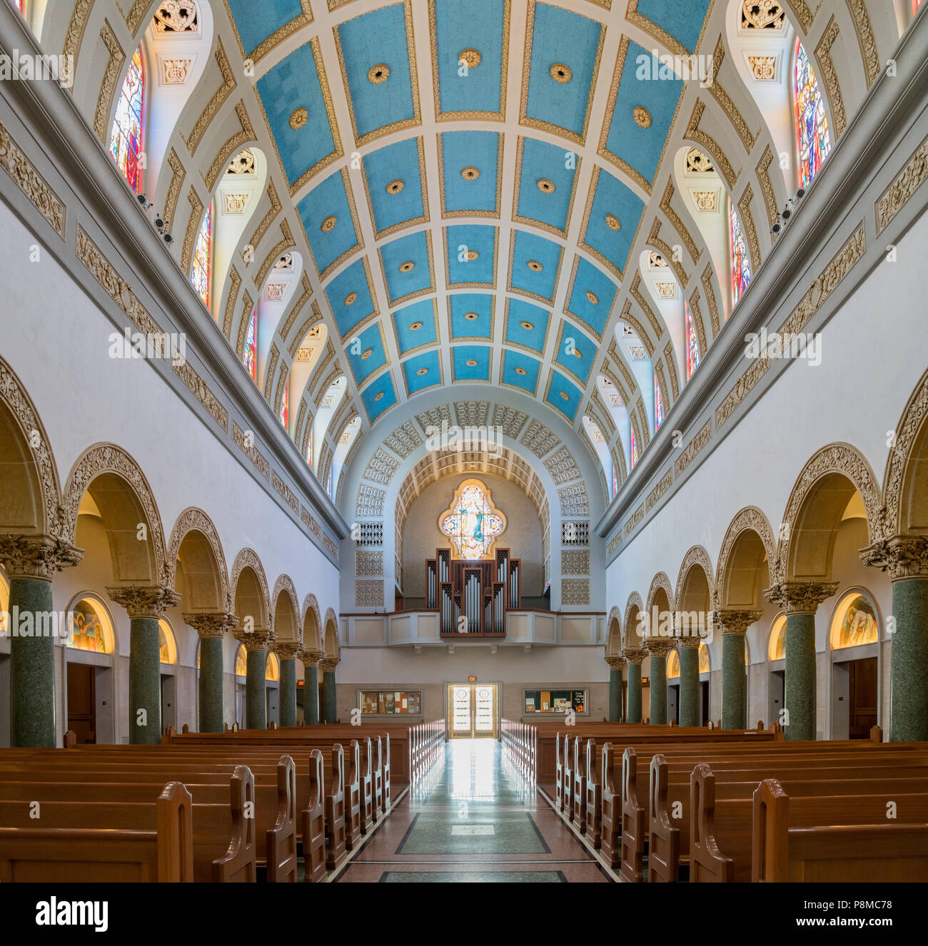 San Diego, JUN 27: Interior view of the Immaculata church of University ...