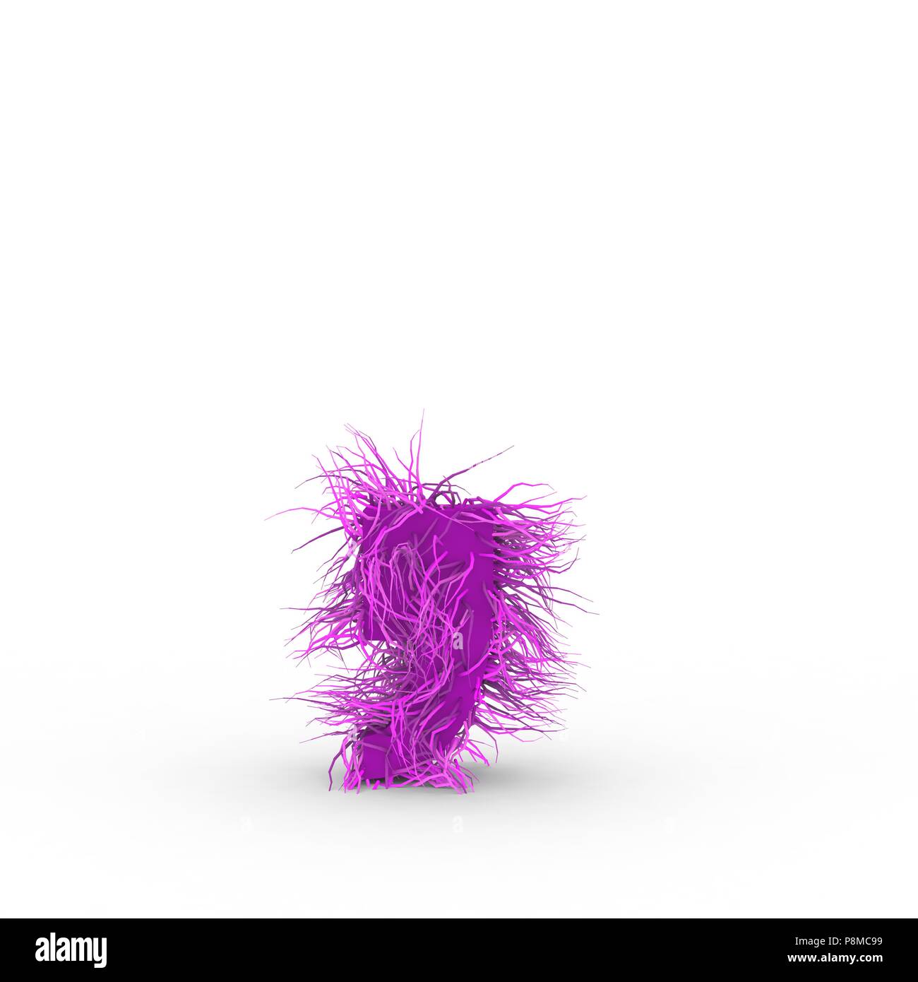 Pink fur letter Comma isolated on white background Stock Photo - Alamy