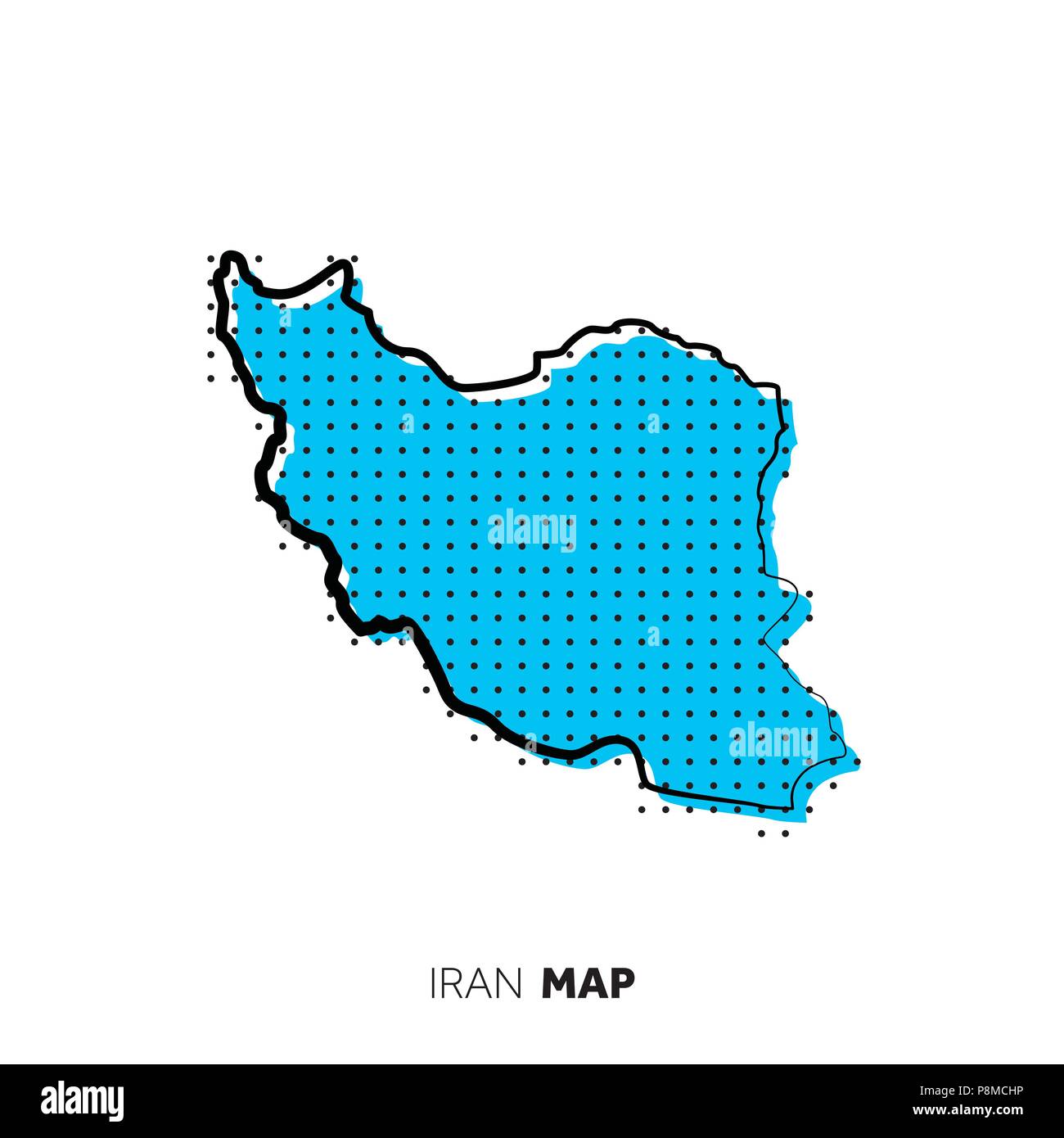 Iran country map hi-res stock photography and images - Alamy