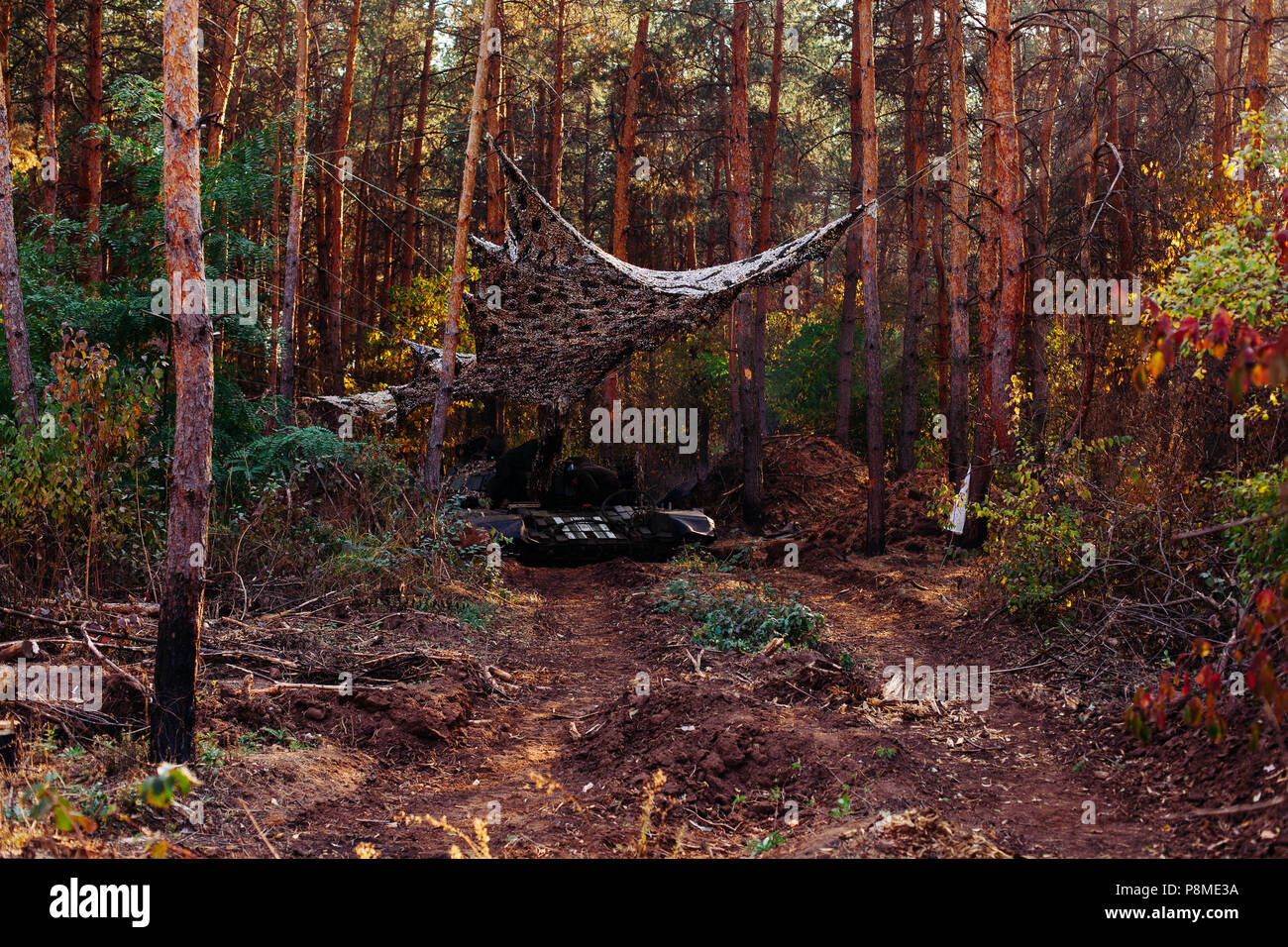 tank in a real war on donbass Stock Photo - Alamy