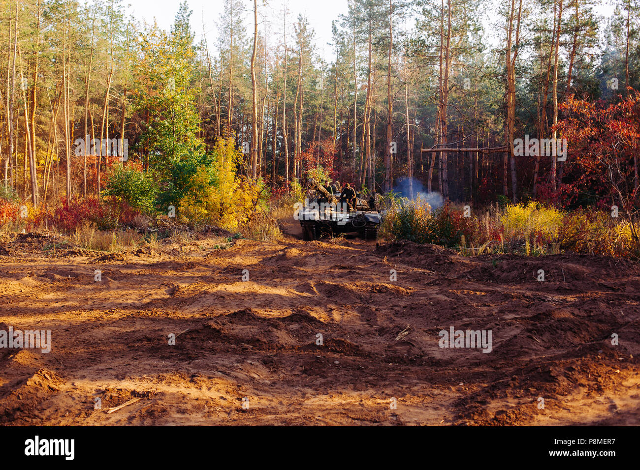 tank in a real war on donbass Stock Photo - Alamy