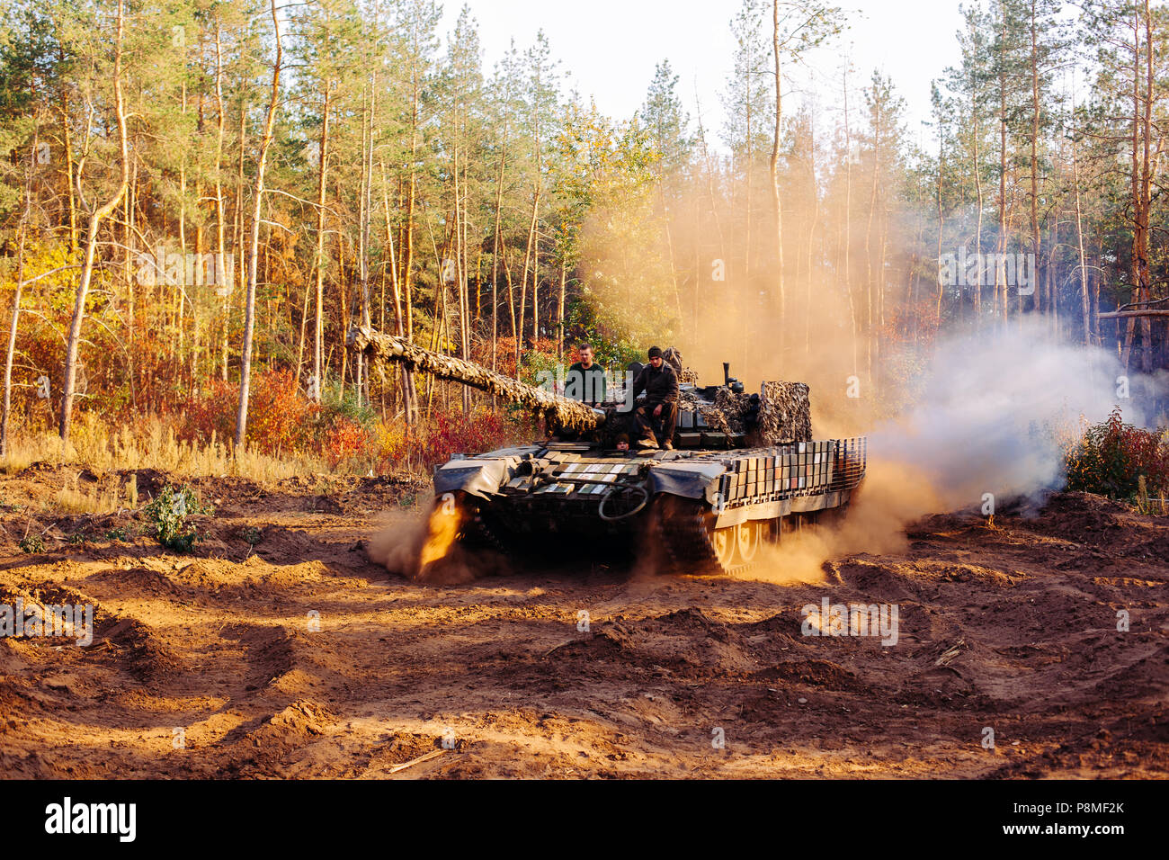 tank in a real war on donbass Stock Photo - Alamy