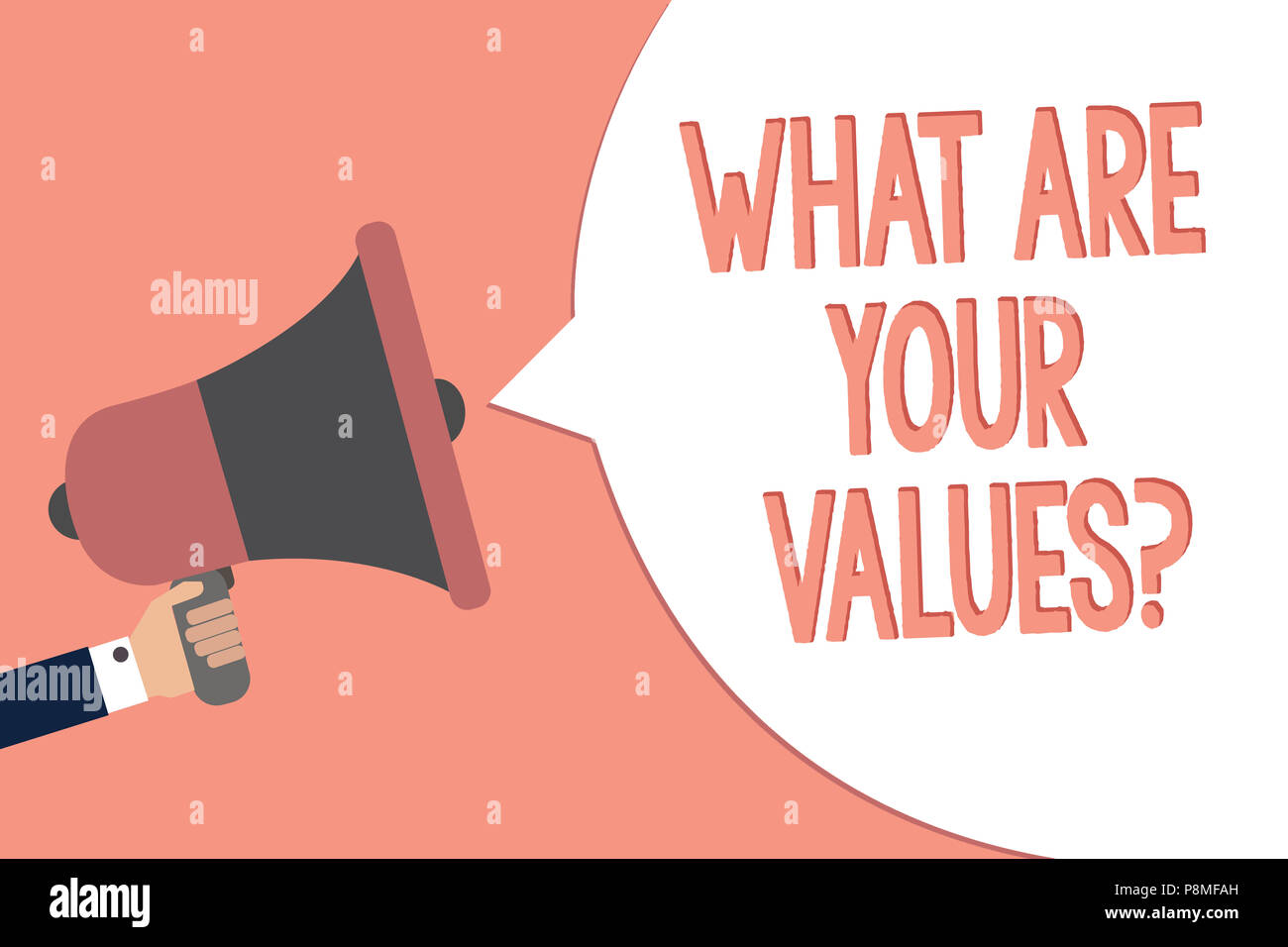 Conceptual hand writing showing What Are Your Values question. Business ...