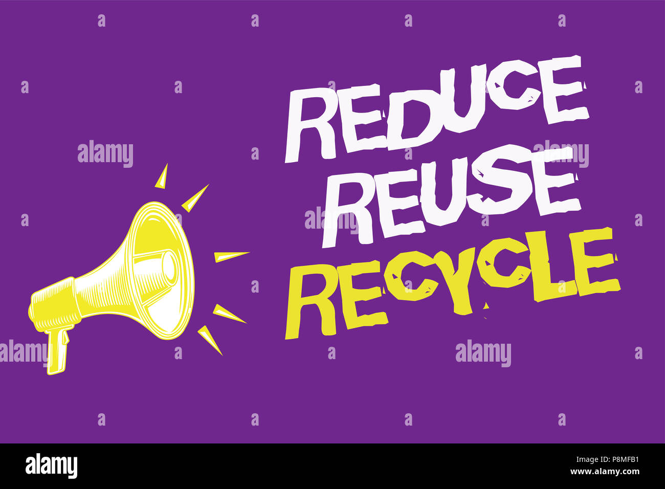 Handwriting text Reduce Reuse Recycle. Concept meaning ways can ...