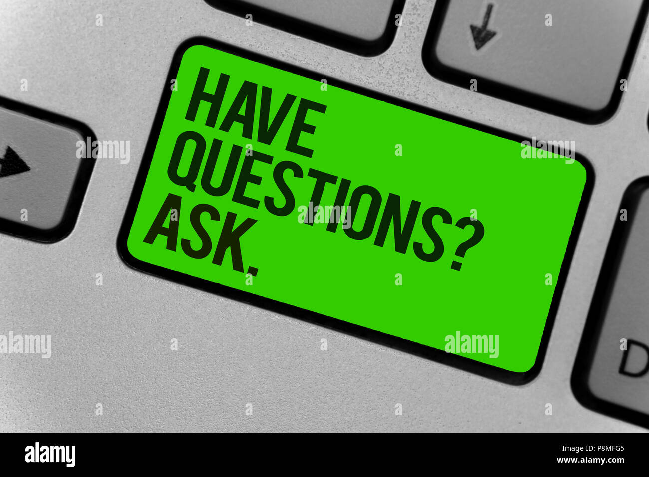 Conceptual hand writing showing Have Questions question Ask.. Business ...