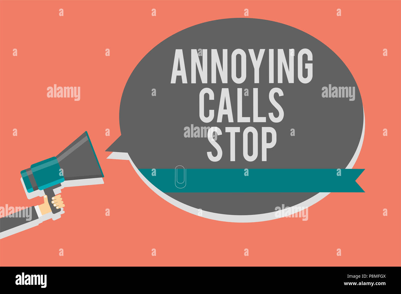Writing note showing Annoying Calls Stop. Business photo showcasing ...