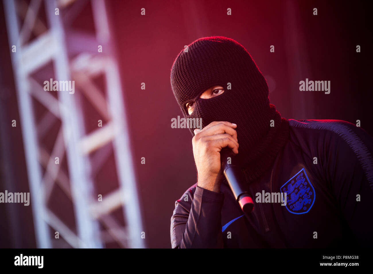 Denmark, Roskilde - July 6, 2018. The British rap collective New Gen ...
