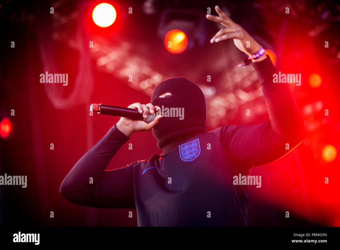Denmark, Roskilde - July 6, 2018. The British rap collective New Gen ...