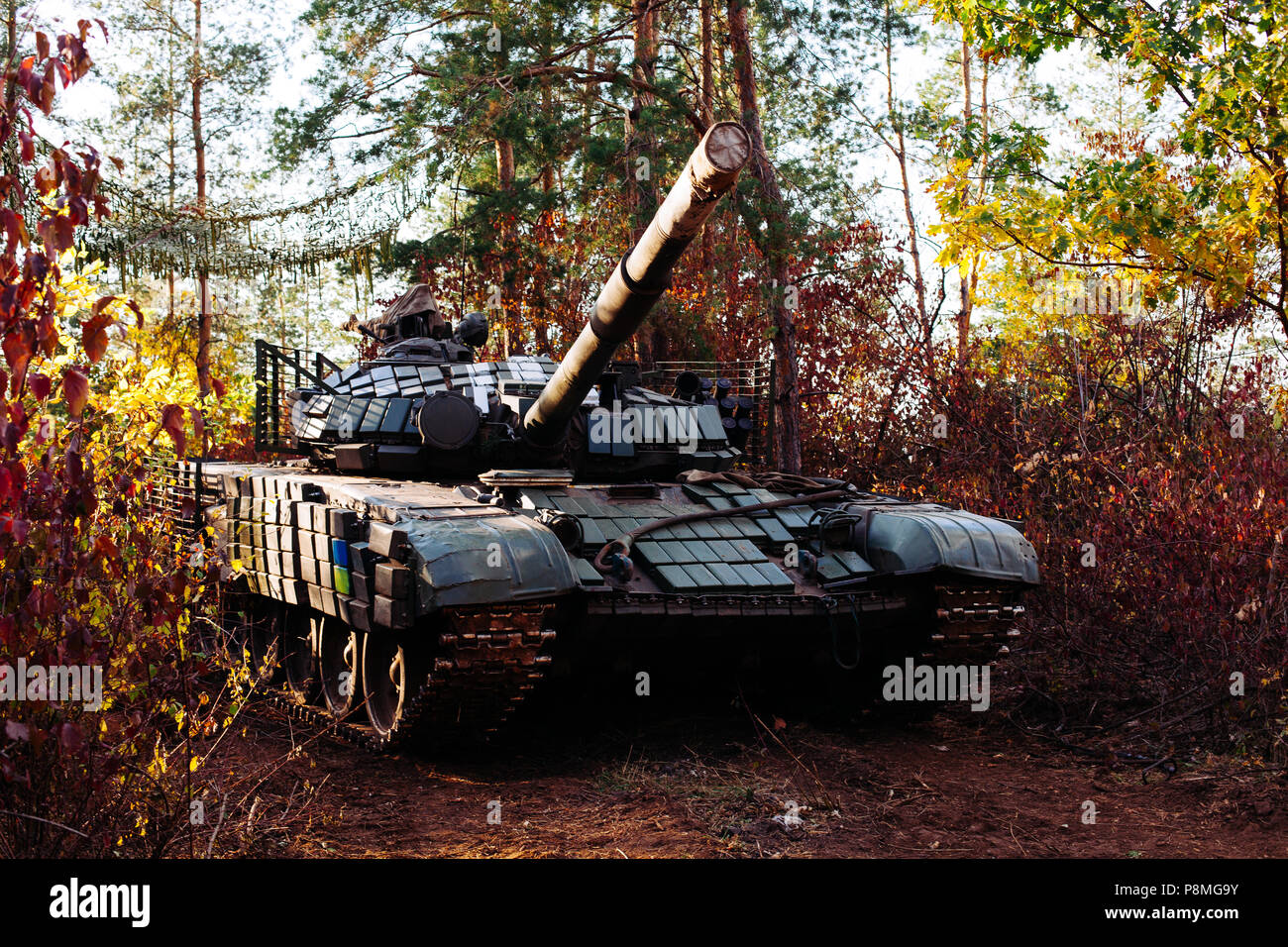 tank in a real war on donbass Stock Photo - Alamy