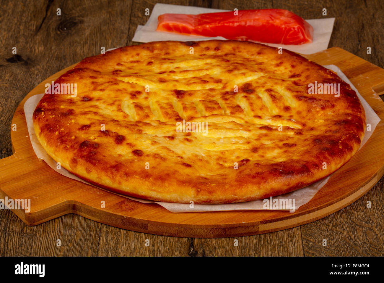 Homemade traditional tasty Ossetian pie Stock Photo - Alamy