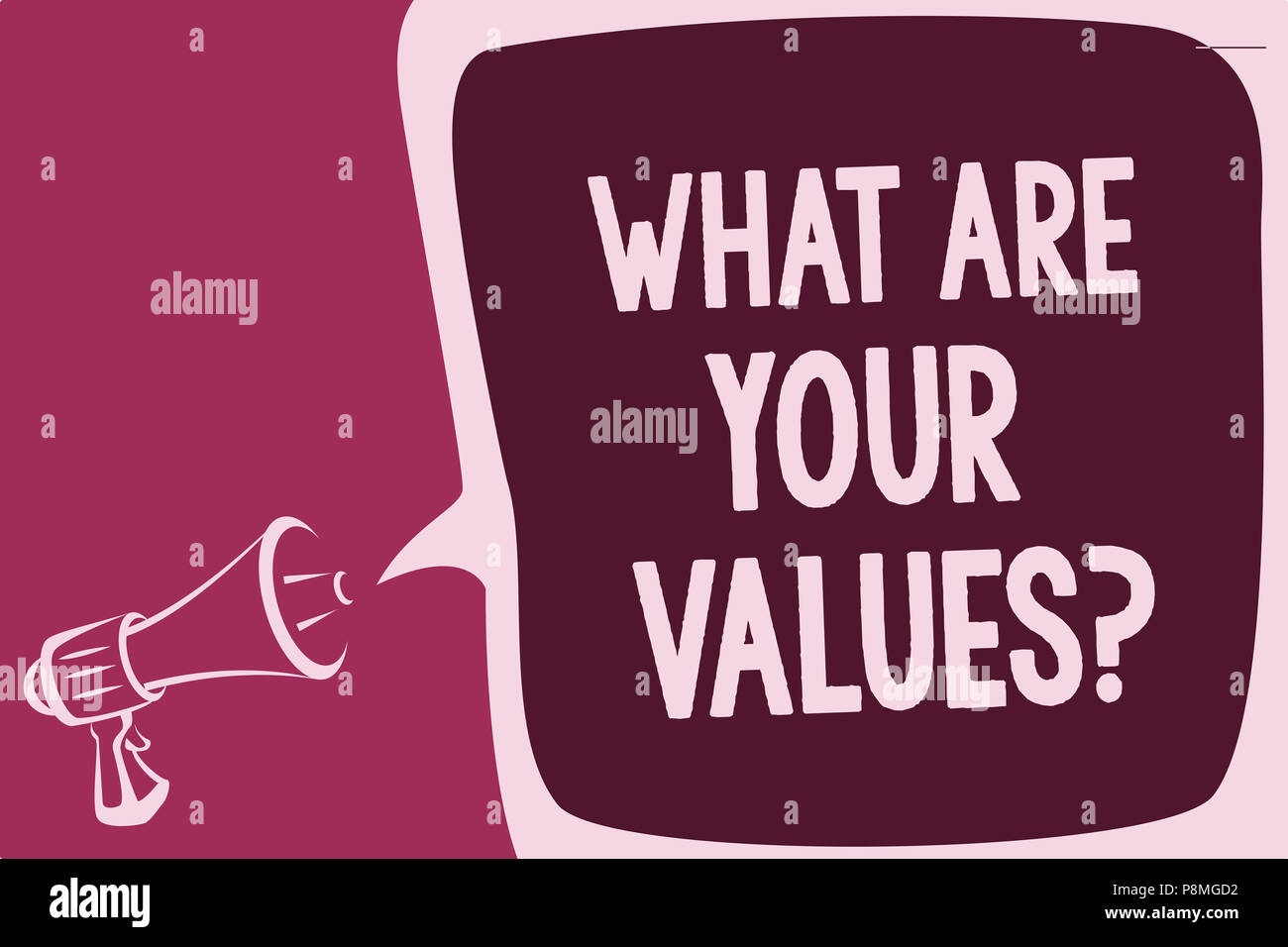 Word writing text What Are Your Values question. Business concept for ...