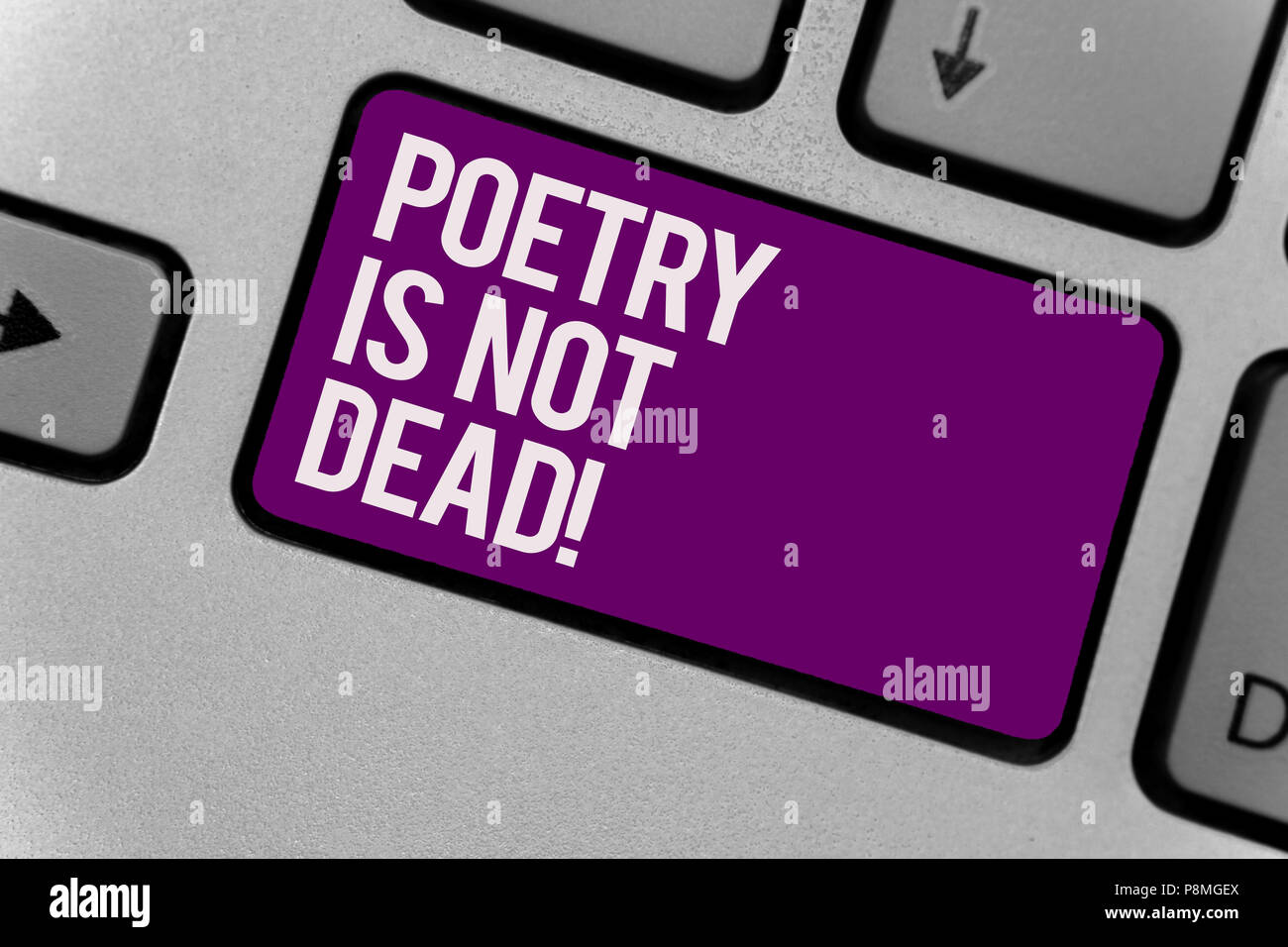 Text sign showing Poetry Is Not Dead. Conceptual photo aesthetic and ...