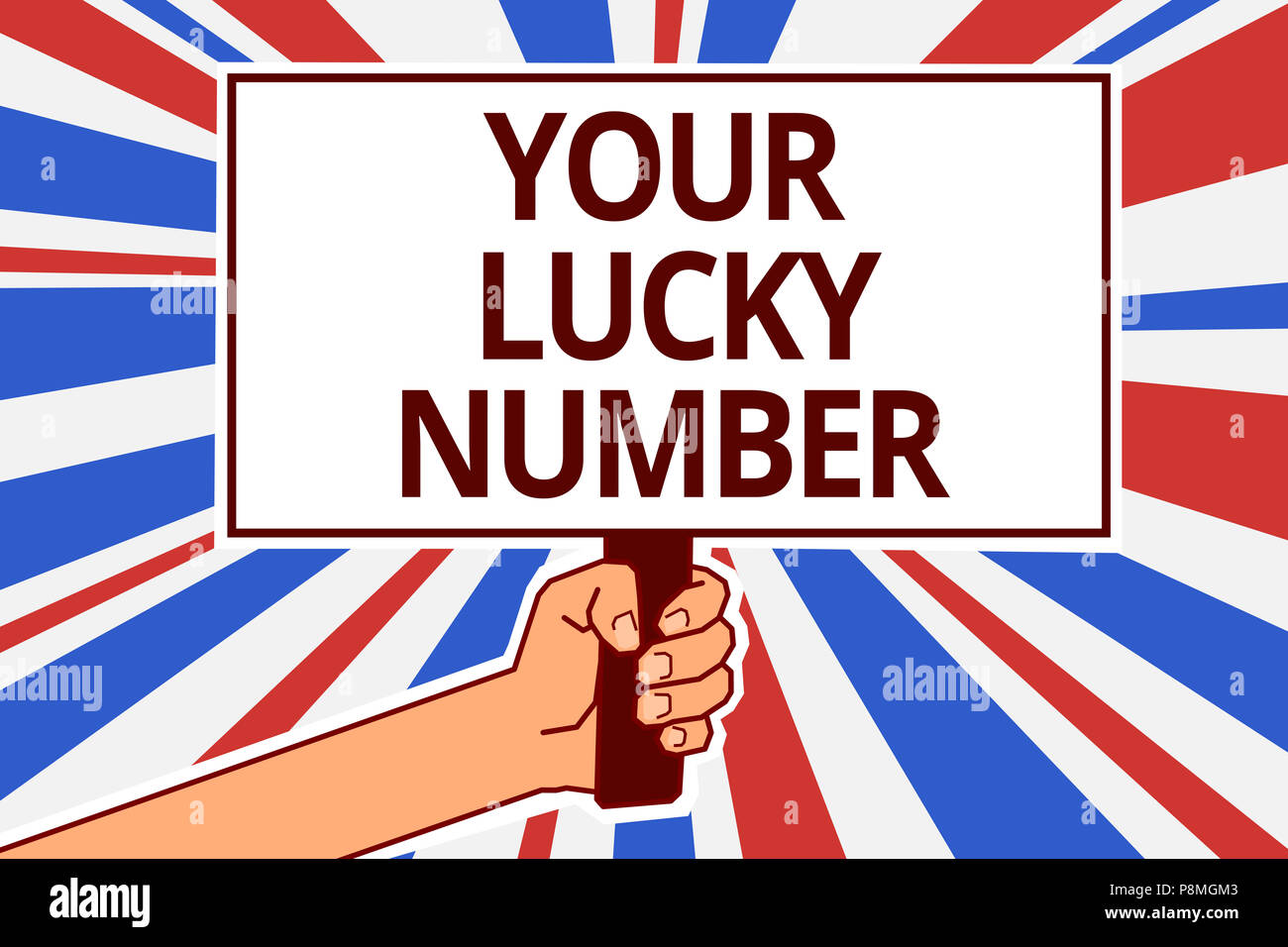 Handwriting text Your Lucky Number. Concept meaning believing in letter ...