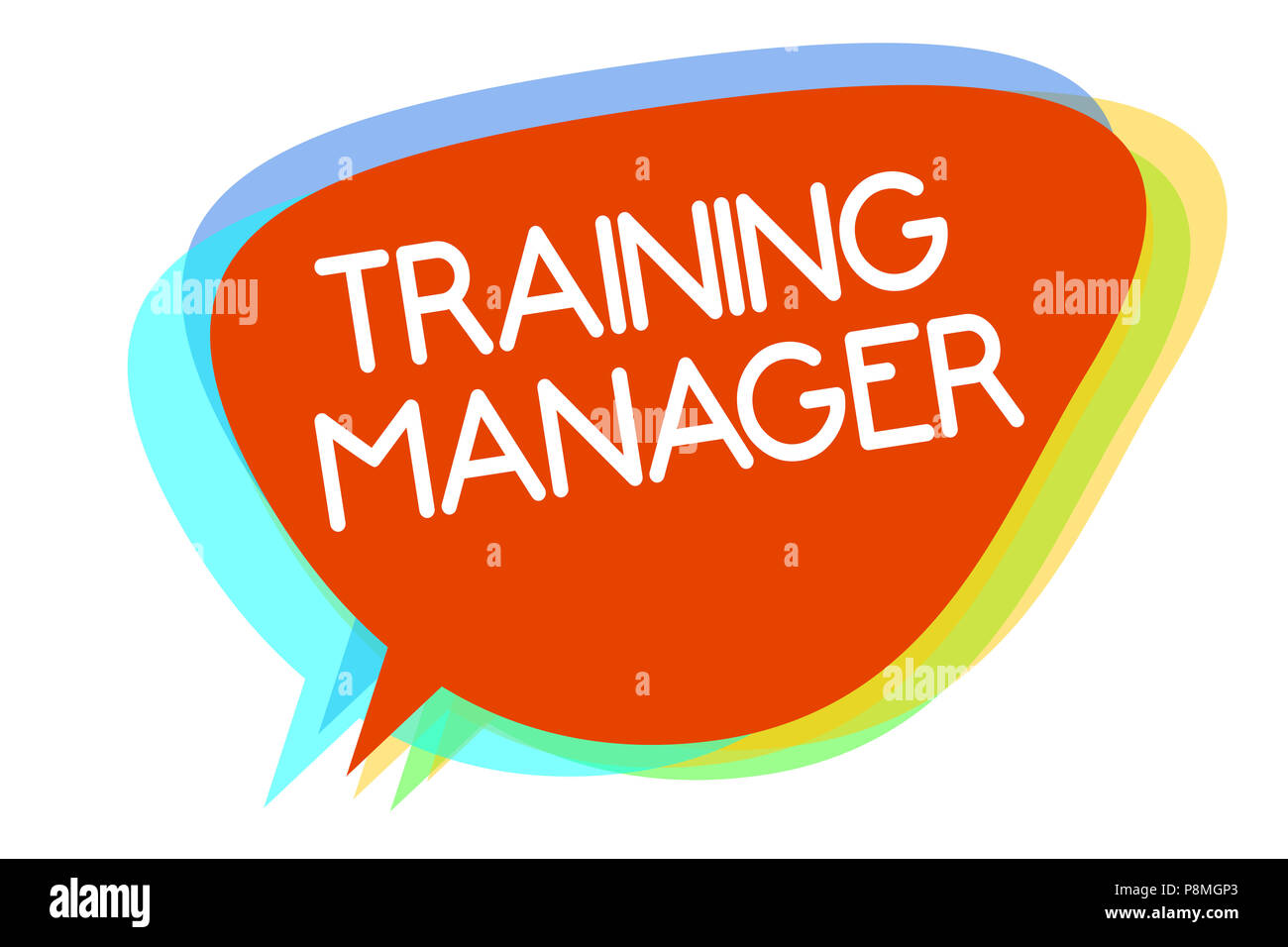 Conceptual hand writing showing Training Manager. Business photo ...