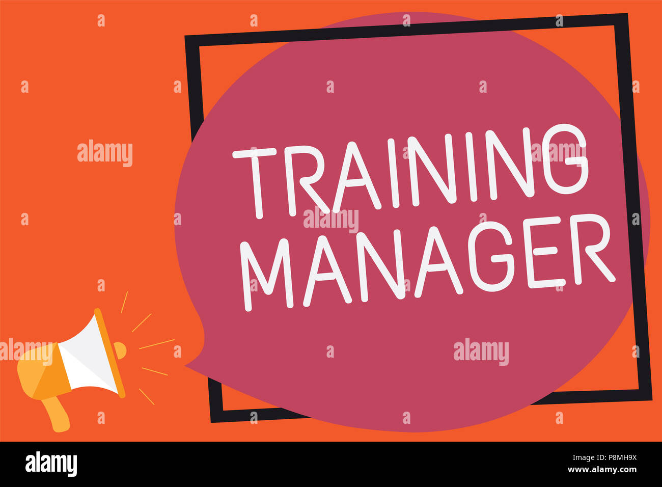 Conceptual hand writing showing Training Manager. Business photo text ...
