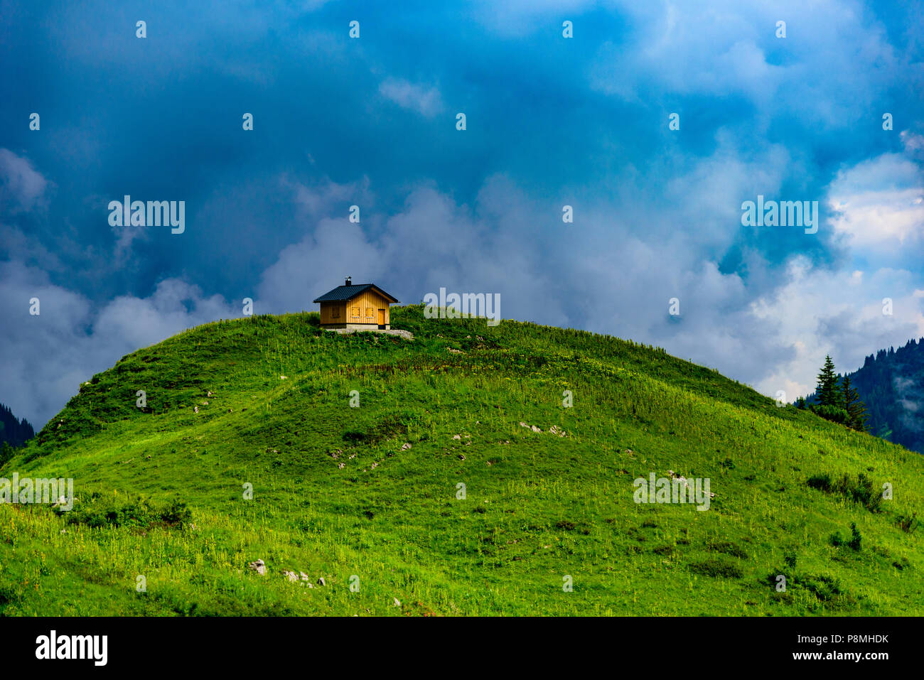 Mountain Scenery in the Alps of Austria - Hiking in the highland of ...