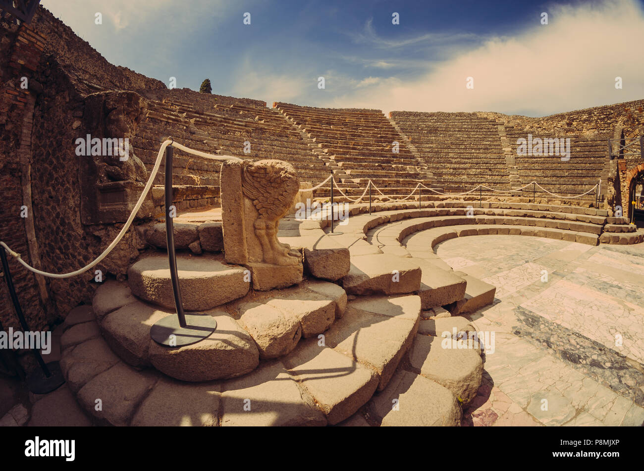 ancient odeion of Pompeii Stock Photo - Alamy