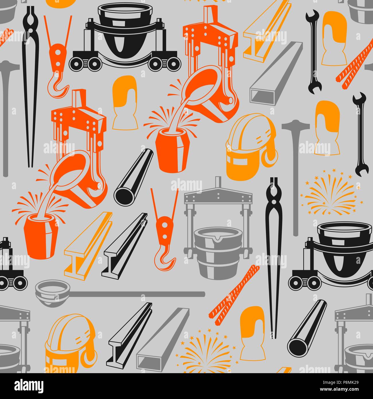 Metallurgical seamless pattern Stock Vector Image & Art - Alamy