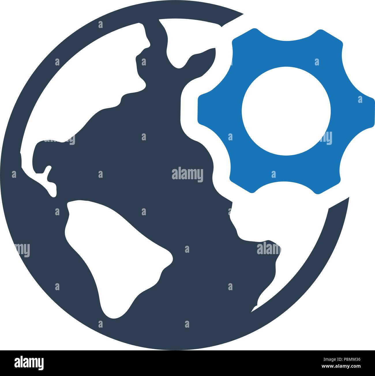 Global , Network Solution Icon Stock Vector Image & Art - Alamy