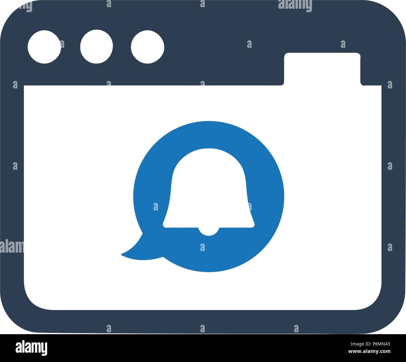 Web Notification , Web Alert Icon Stock Vector Image & Art - Alamy