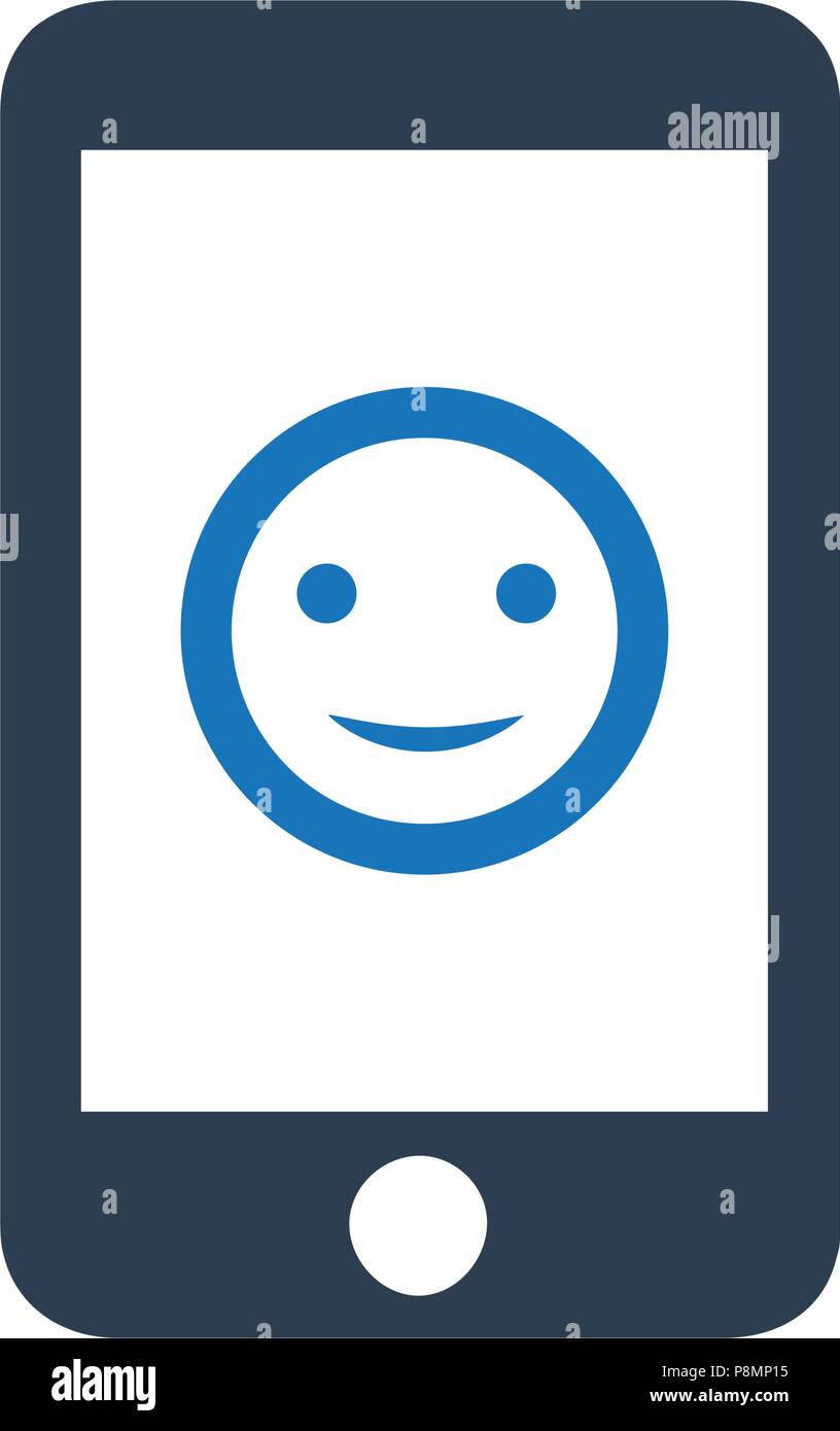 Mobile Feedback , Happy feedback Icon Stock Vector Image & Art - Alamy