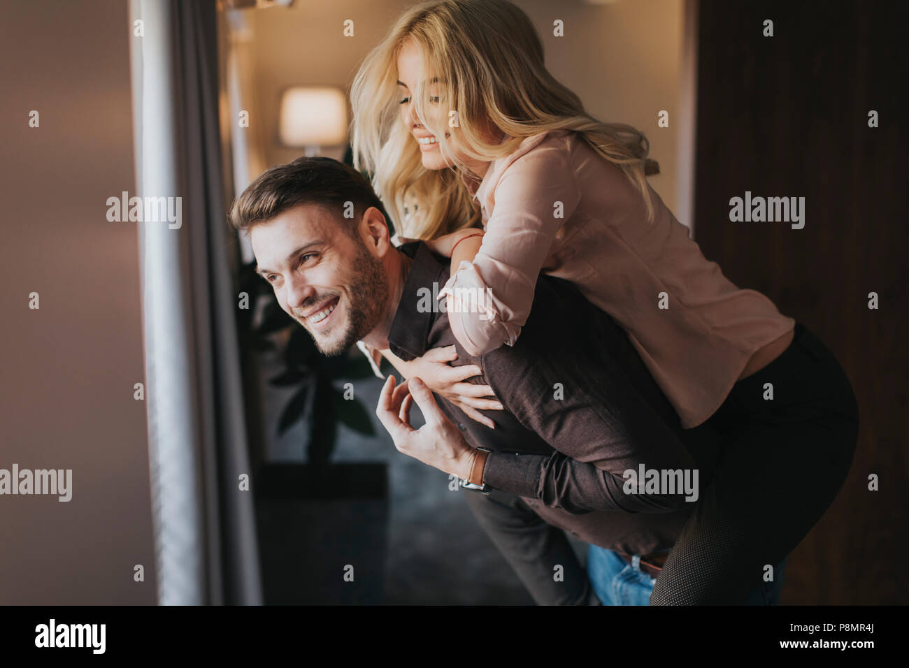 Beloved couple romantic feelings lovely hi-res stock photography and ...
